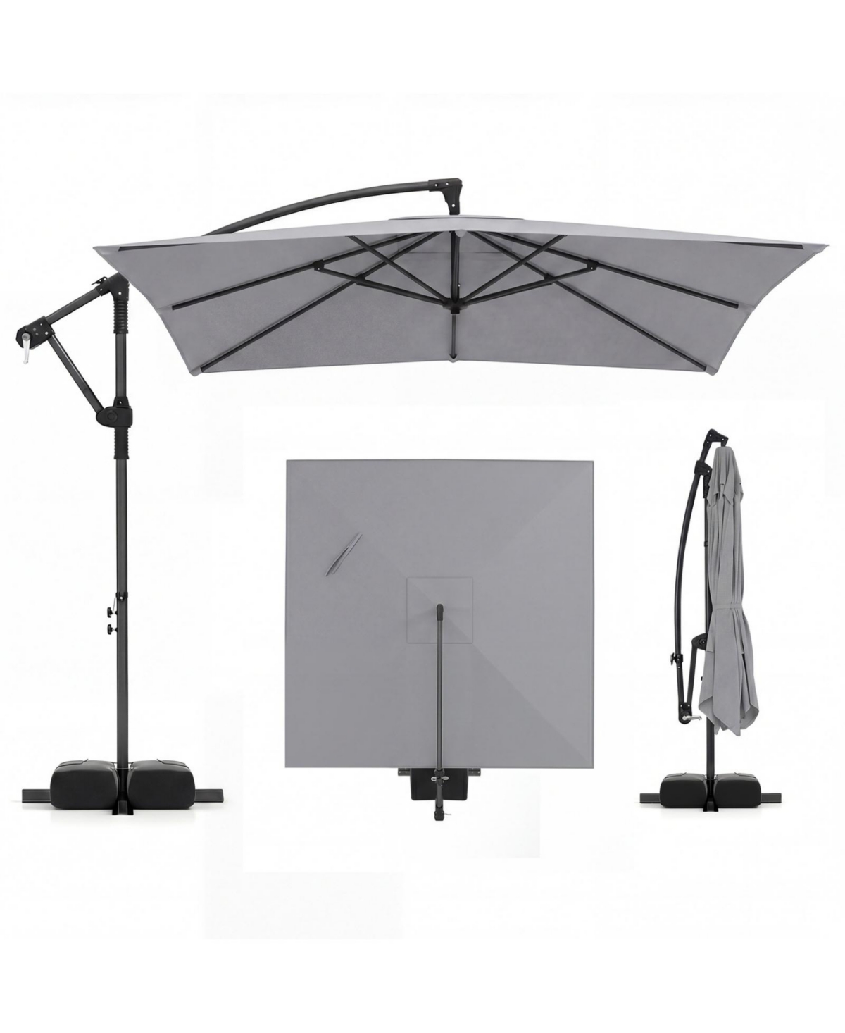 Click here for Sugift Offset Cantilever Square Patio Umbrella wit... prices