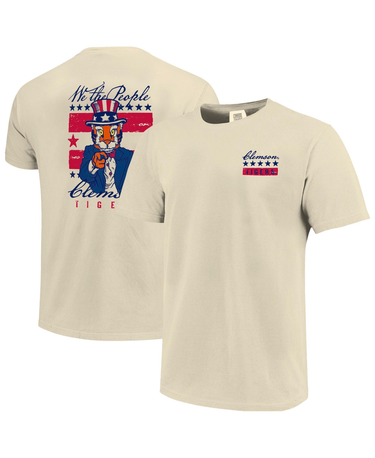 Click here for Image One Mens Cream Clemson Tigers Uncle Sam Masc... prices