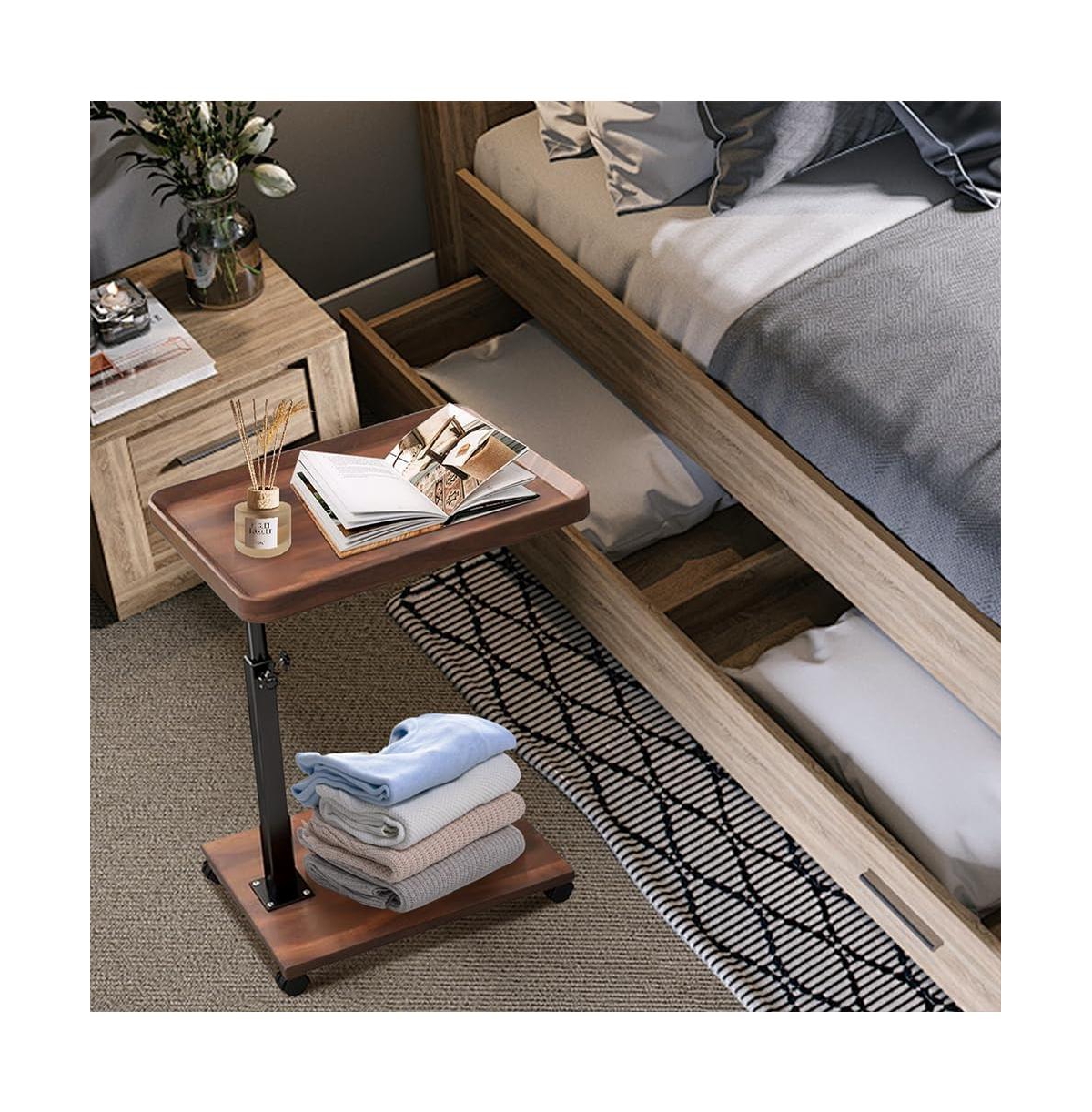 Click here for homfan C-Shaped End Table â Adjustable Height 36... prices