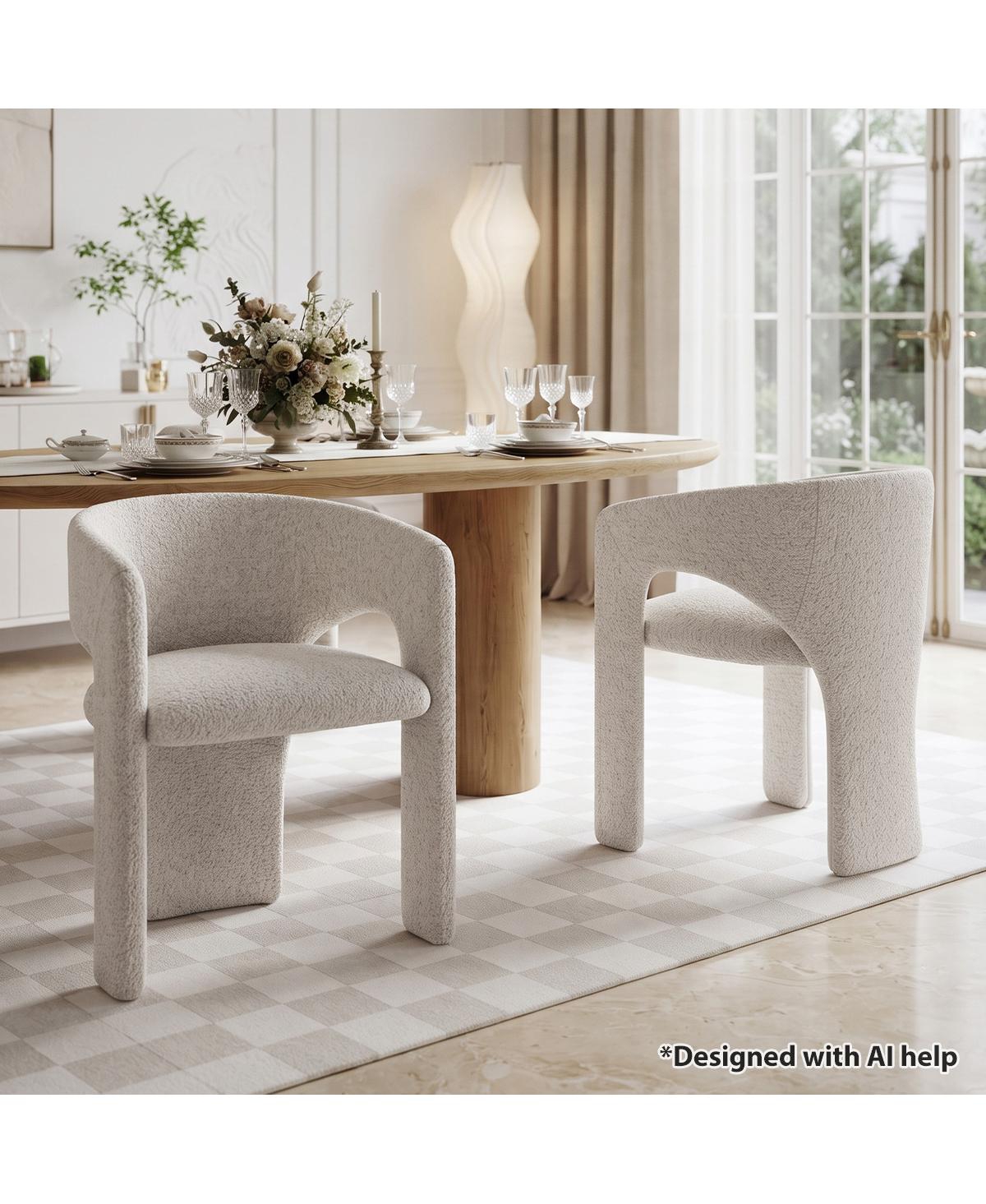 Click here for Maison Boucle Upholstered Barrel Dining Chair Set... prices