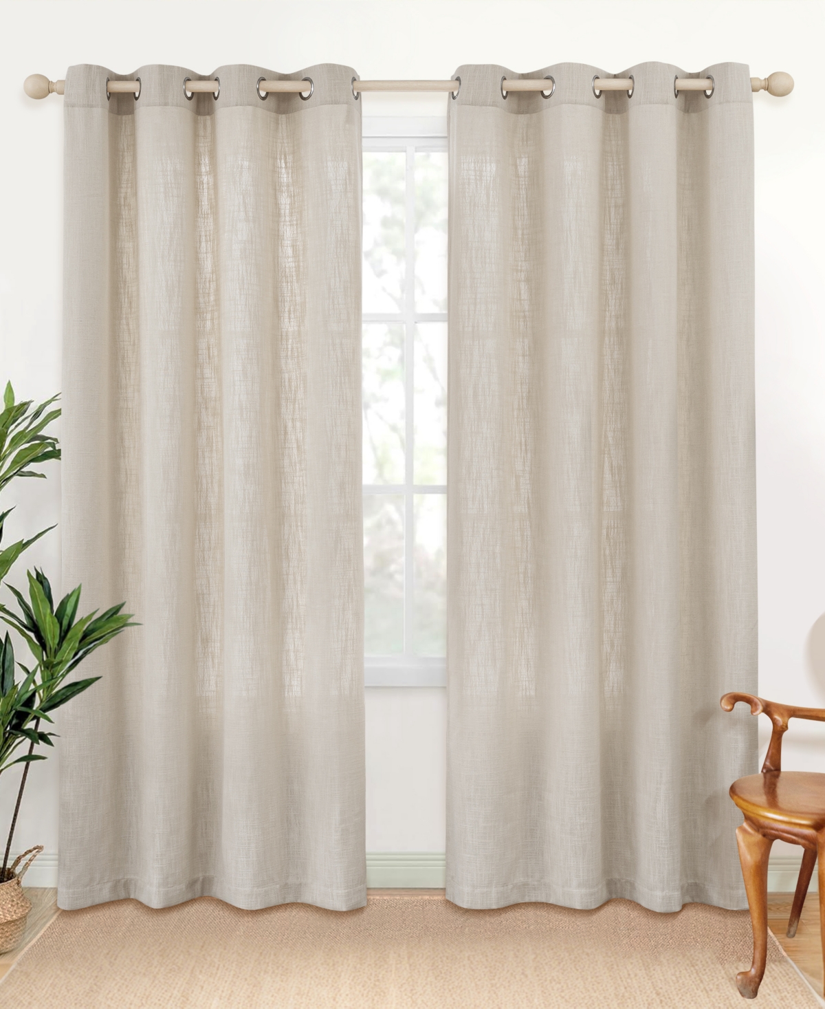 Click here for Linen Blend Privacy and Light Filtering Texture Gr... prices