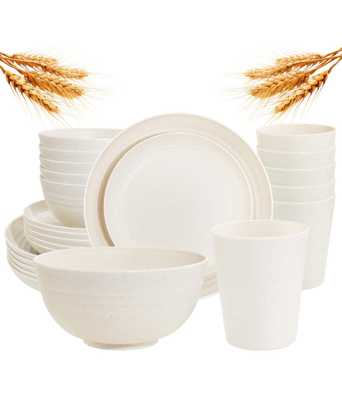 Click here for Piscifun 16 Piece Wheat Straw Dinnerware Set For 4... prices