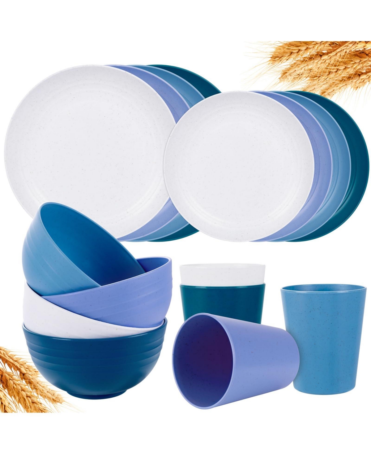 Click here for Piscifun 16 Piece Wheat Straw Dinnerware Set For 4... prices