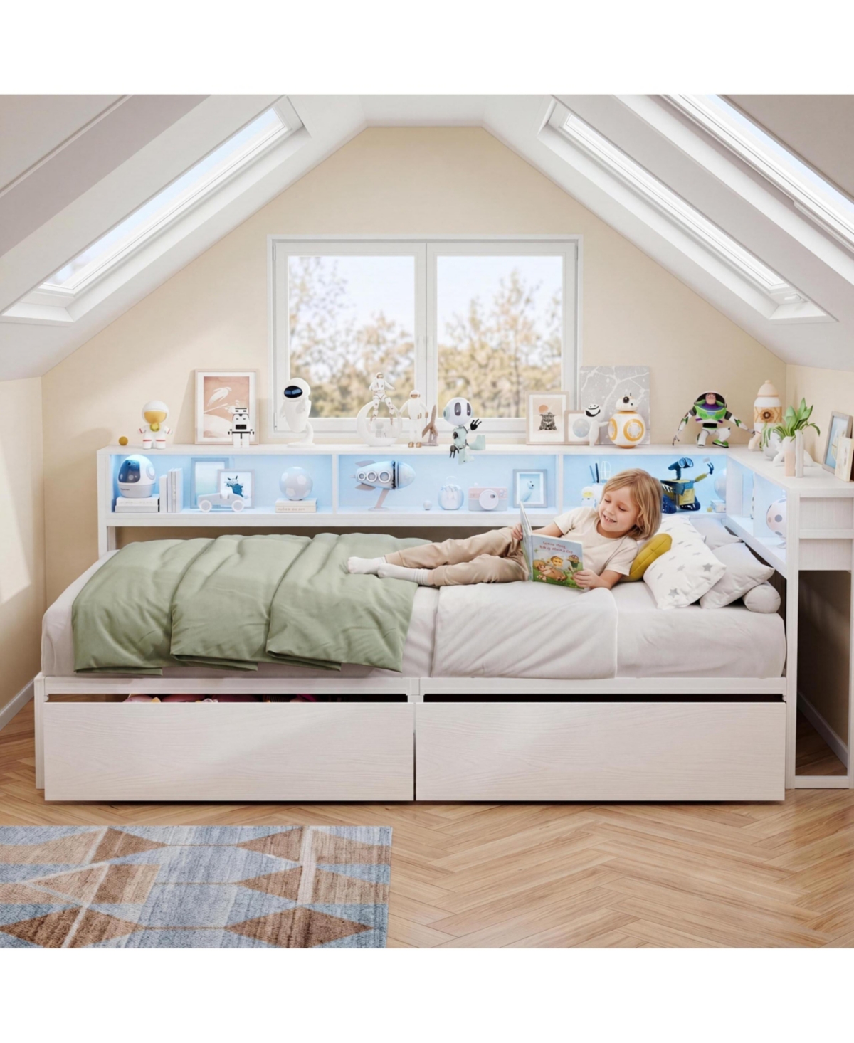 Click here for homfan Twin Daybed Frame with Corner Design â St... prices