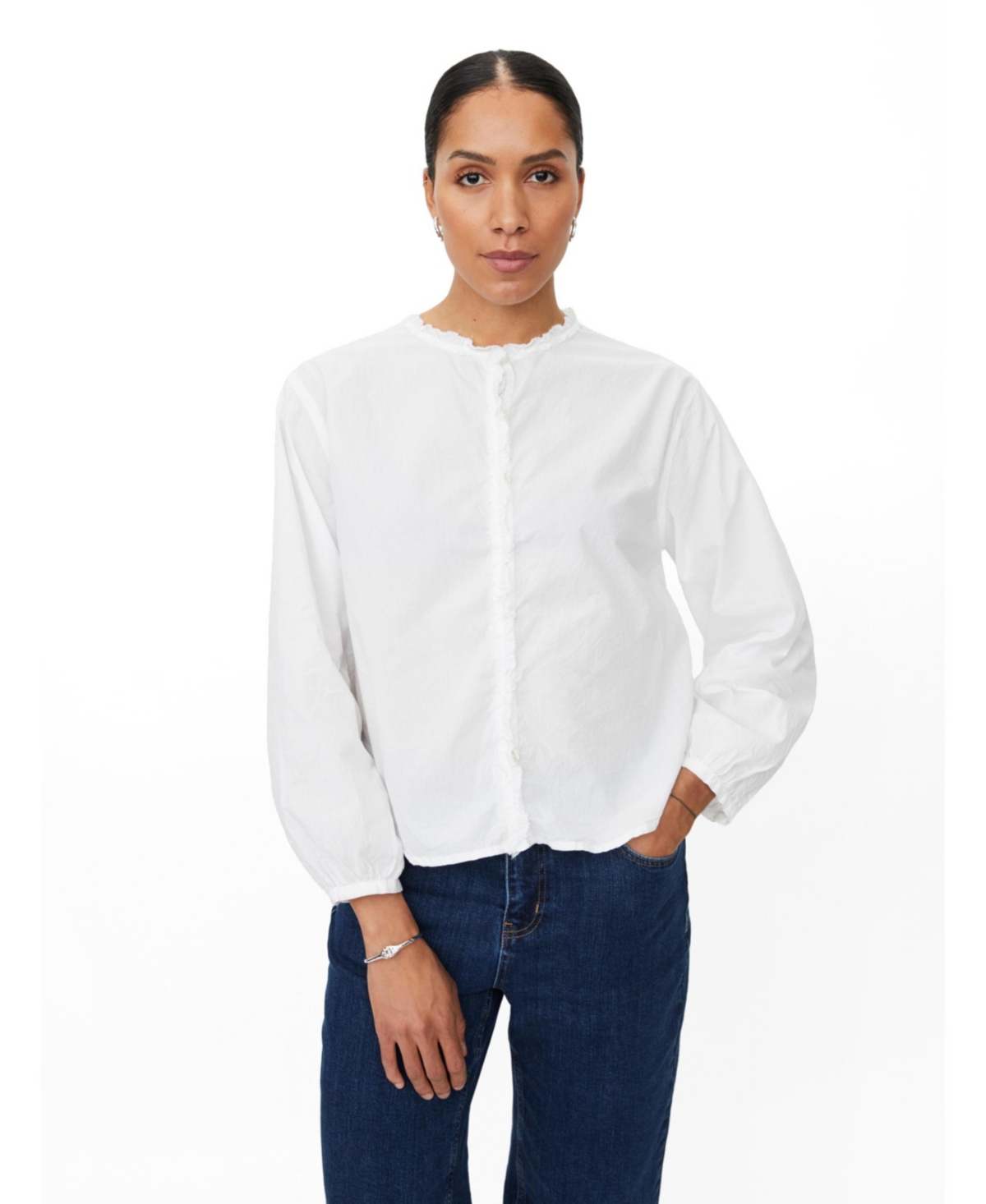 Click here for Masai Copenhagen Womens MaIsendre Ruffle Neck Blou... prices