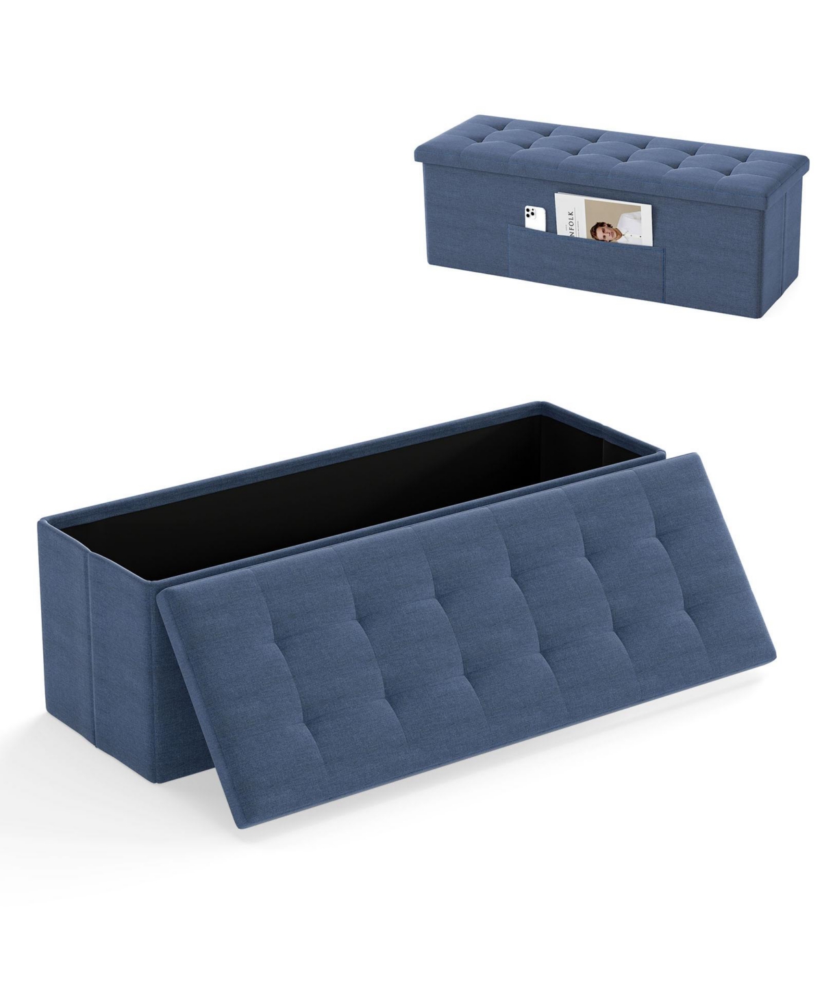 Click here for sumyeg 43-Inch Folding Storage Ottoman Bench with... prices