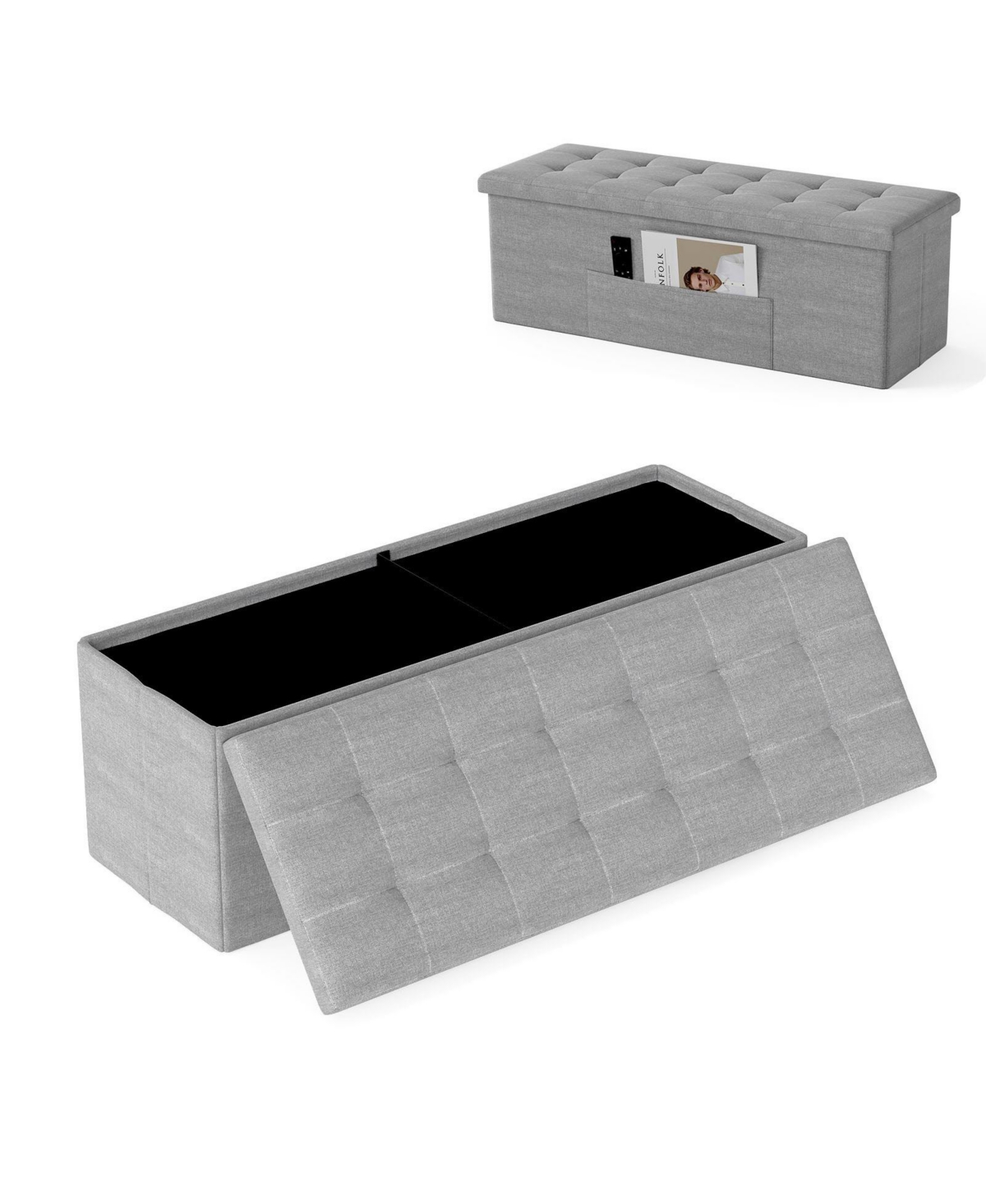 Click here for sumyeg 43-Inch Folding Storage Ottoman Bench with... prices