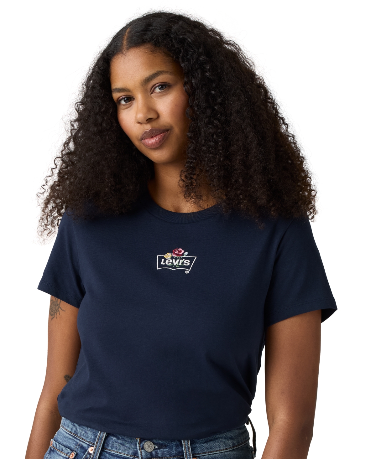Click here for Levis Womens Perfect Graphic Logo Cotton T-shirt -... prices