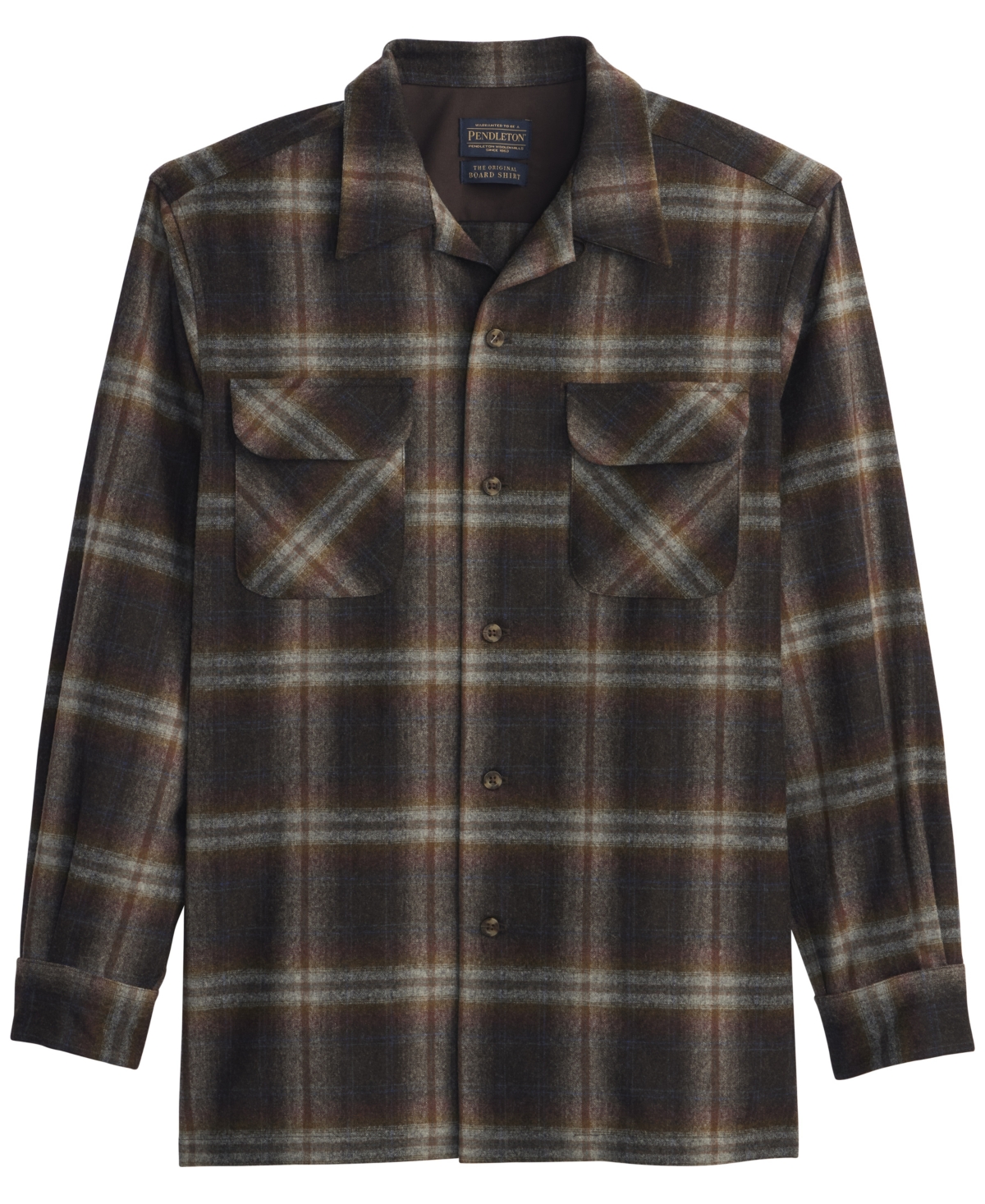 Click here for Pendleton Mens Board Long-Sleeve Shirt - Gray Mix... prices