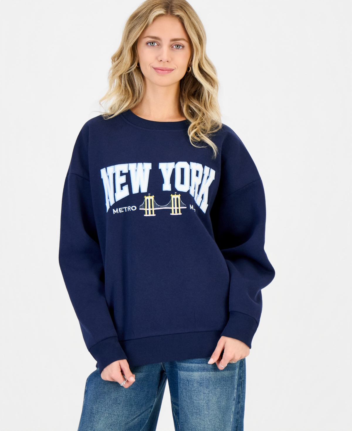 Click here for Rebel Veil Juniors Oversized Embroidered Fleece Sw... prices