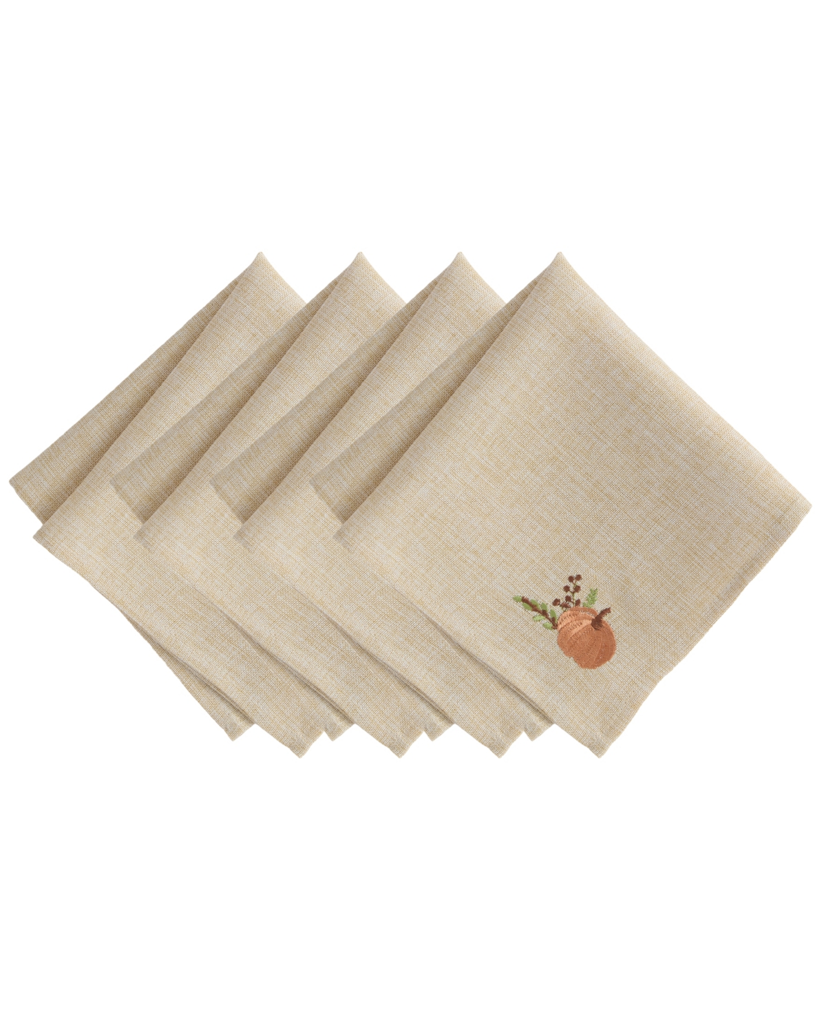 Click here for Elrene Pumpkin Picking 4-Piece Napkin Set - Rust prices
