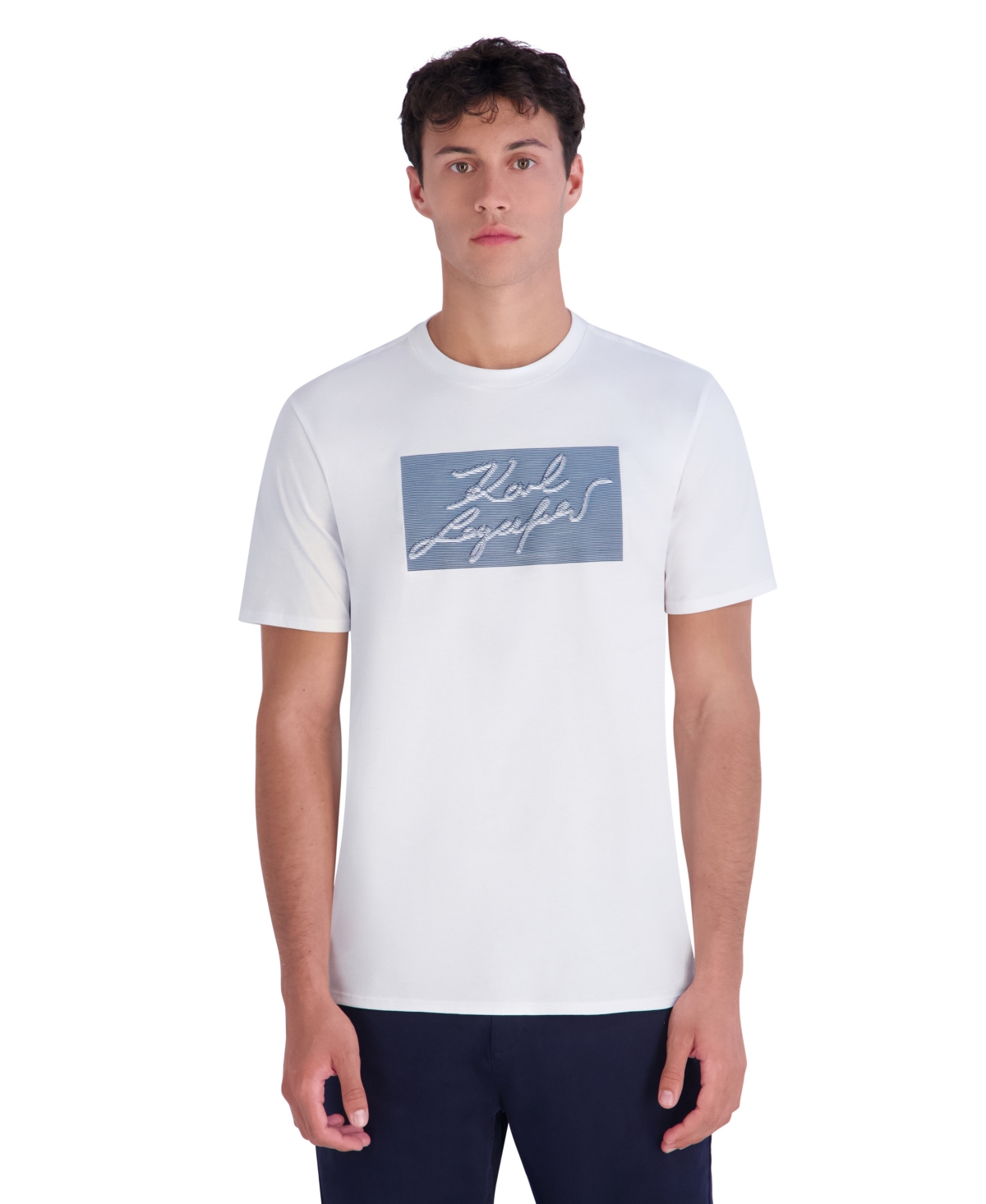Click here for Karl Lagerfeld Paris Mens Embroidered Signature T-... prices