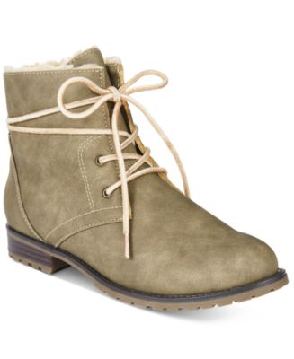 Sporto Jillian Lace-Up Booties - Macy's