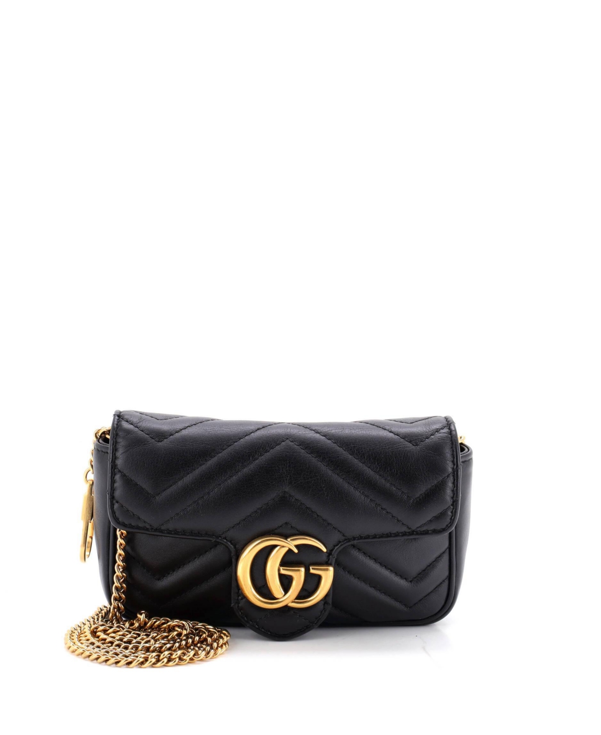 Click here for Pre-Owned Gucci Super Mini Gg Marmont Flap Bag Mat... prices