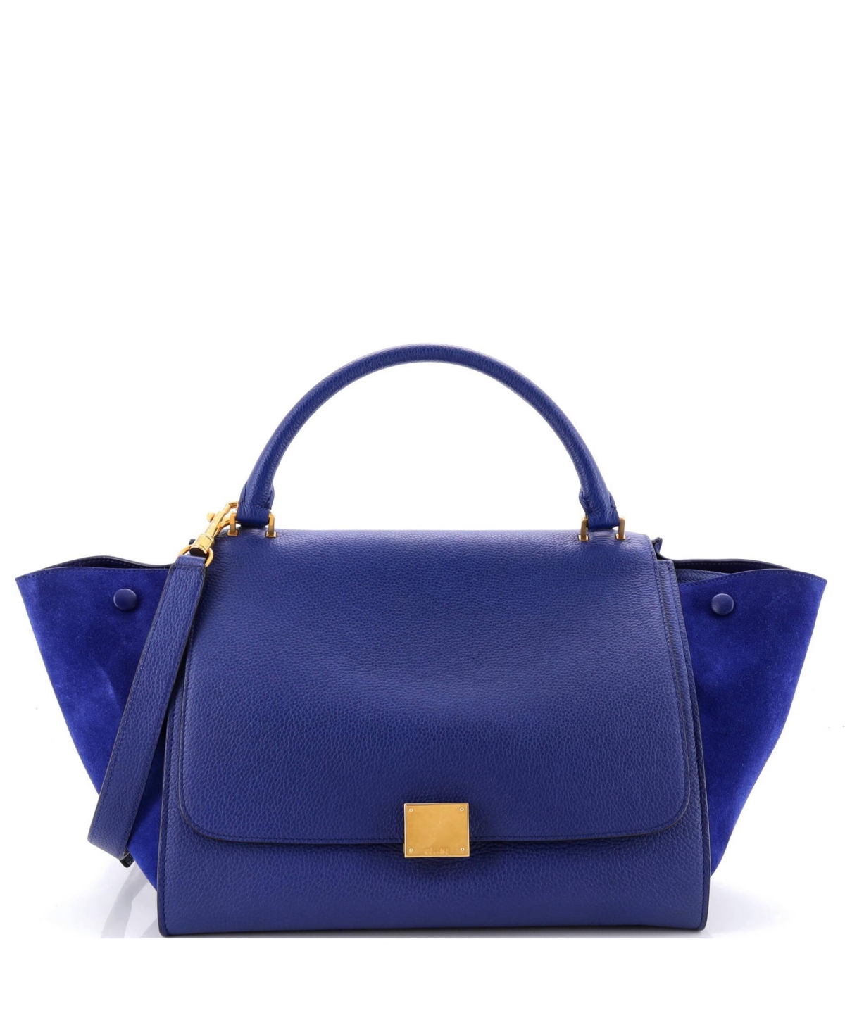 Click here for Pre-Owned Celine Medium Trapeze Bag Leather - Blue prices