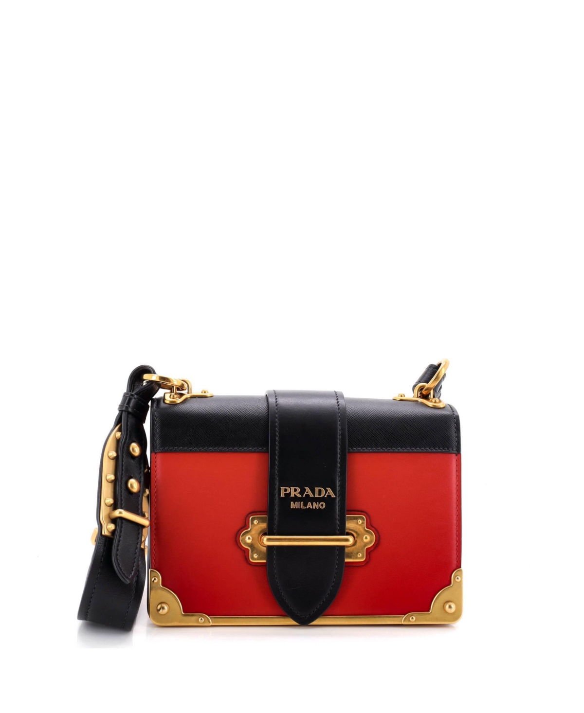 Click here for Pre-Owned Prada Small Cahier Crossbody Bag Leather... prices