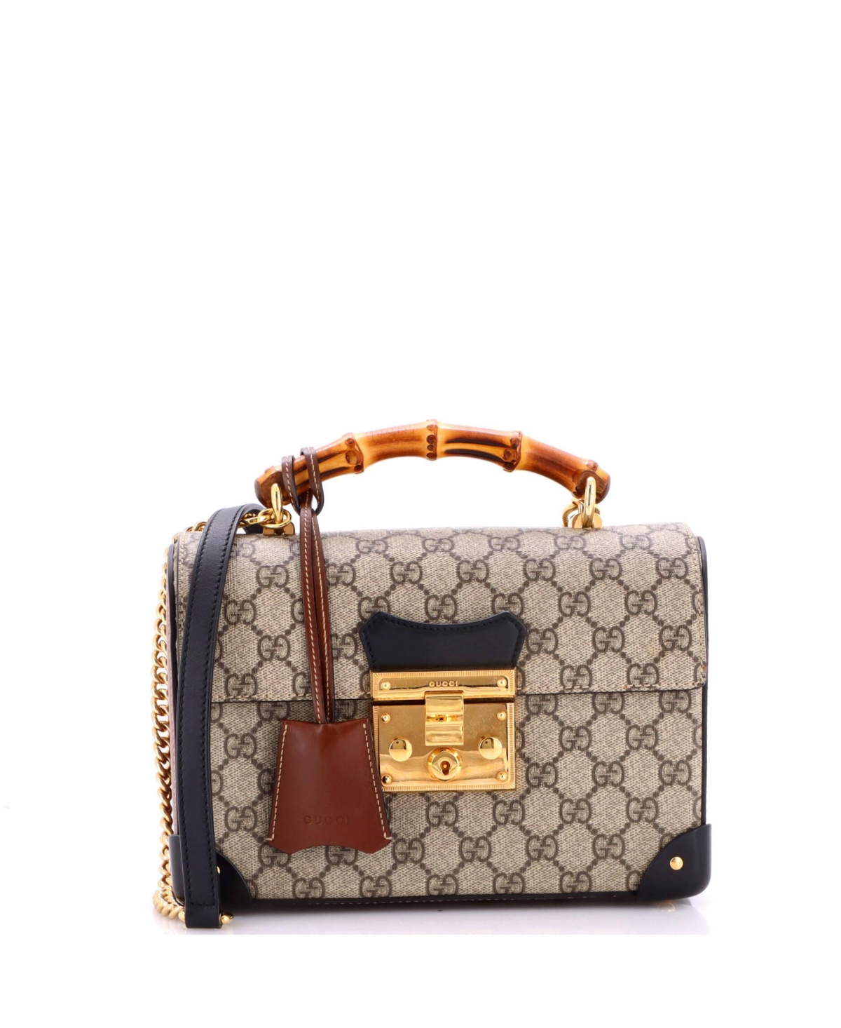 Click here for Pre-Owned Gucci Small Padlock Bamboo Shoulder Bag... prices