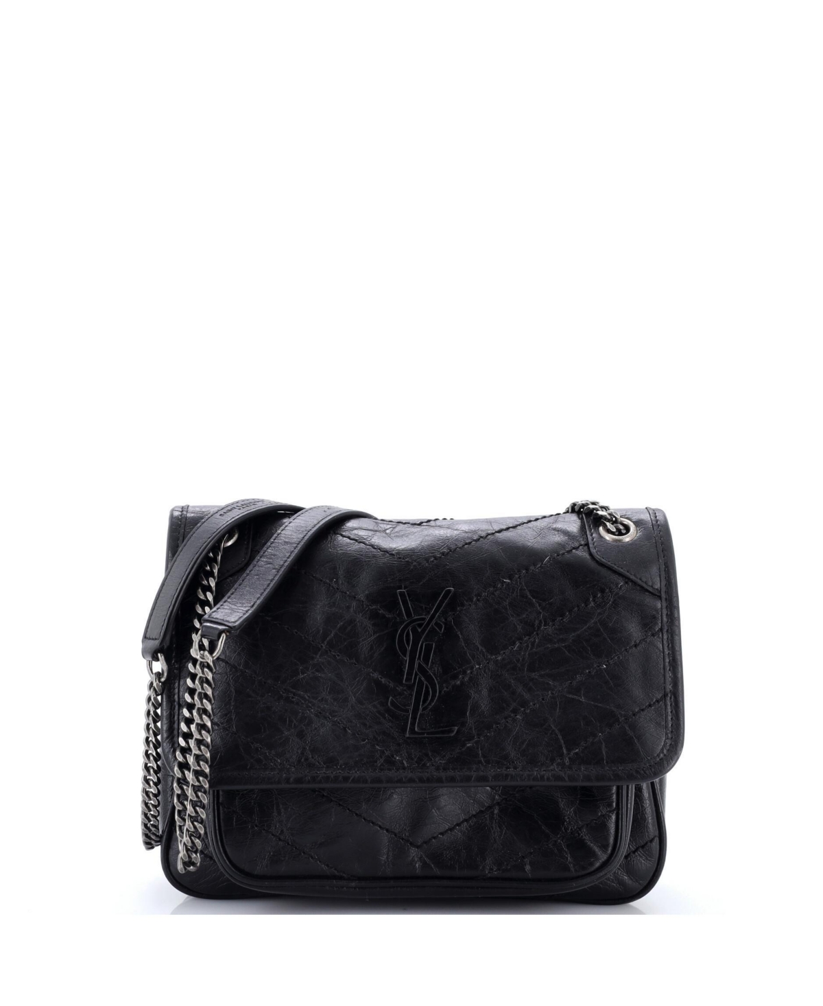 Click here for Pre-Owned Saint Laurent Baby Niki Chain Flap Bag M... prices