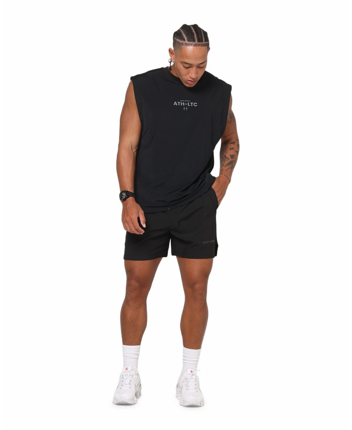 Click here for Saint Morta Mens Athltc Training Shorts - Black prices
