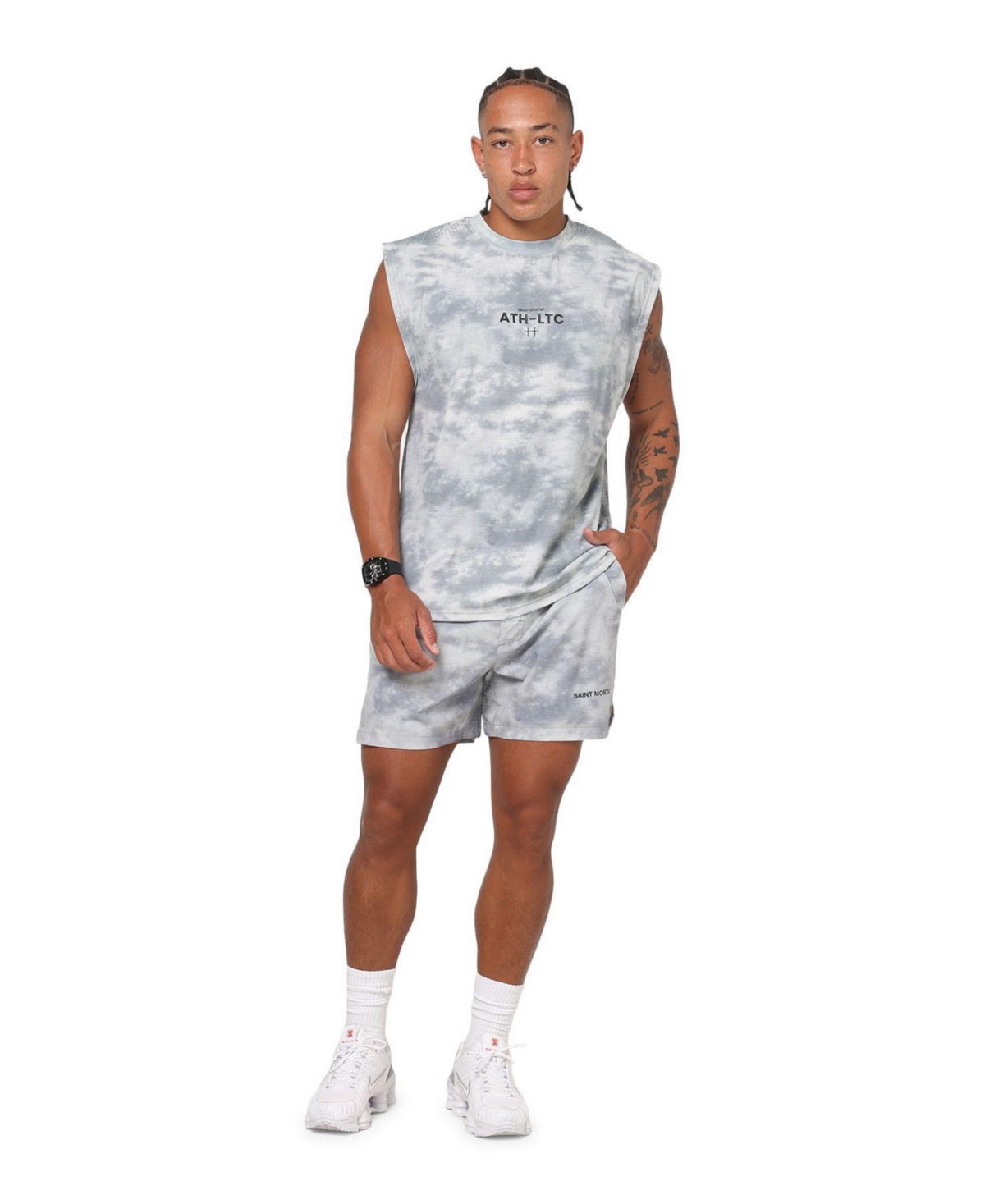 Click here for Saint Morta Mens Athltc Training Shorts - Grey prices