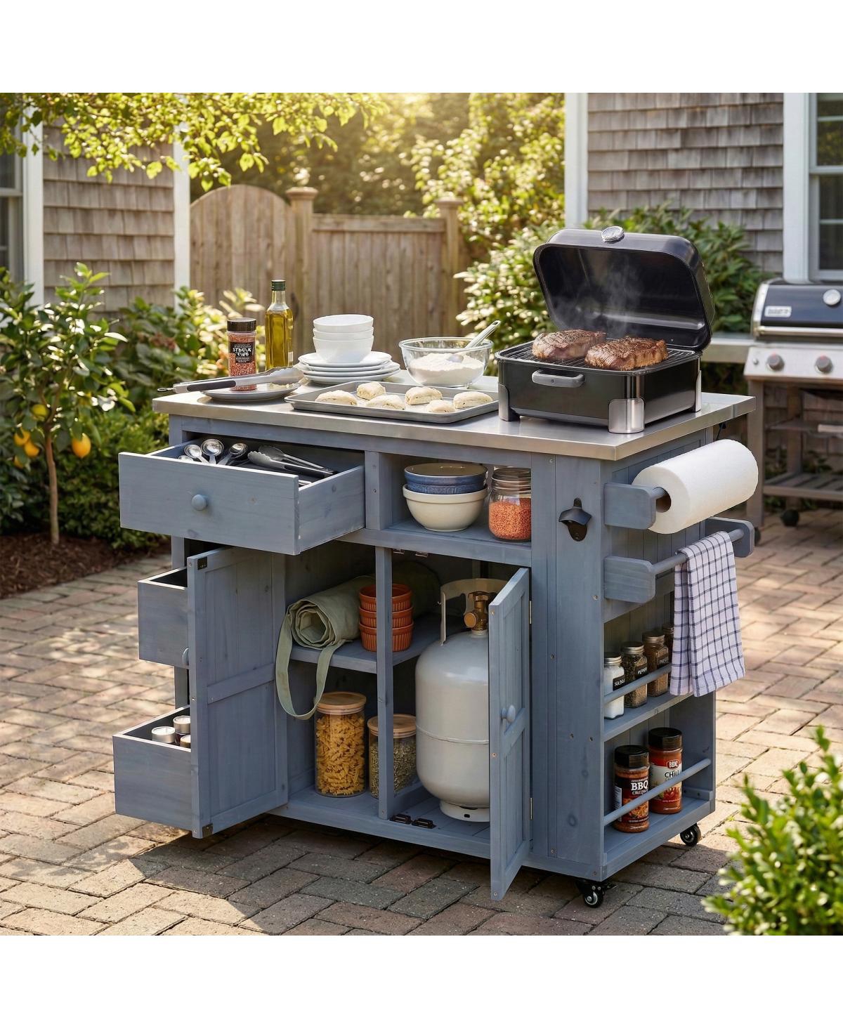 Click here for Streamdale Furniture Outdoor Extendable Wood Kitch... prices