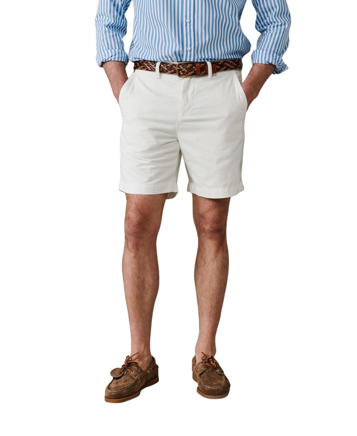 Click here for Aubin Mens Stamford Chino Short - Ecru prices
