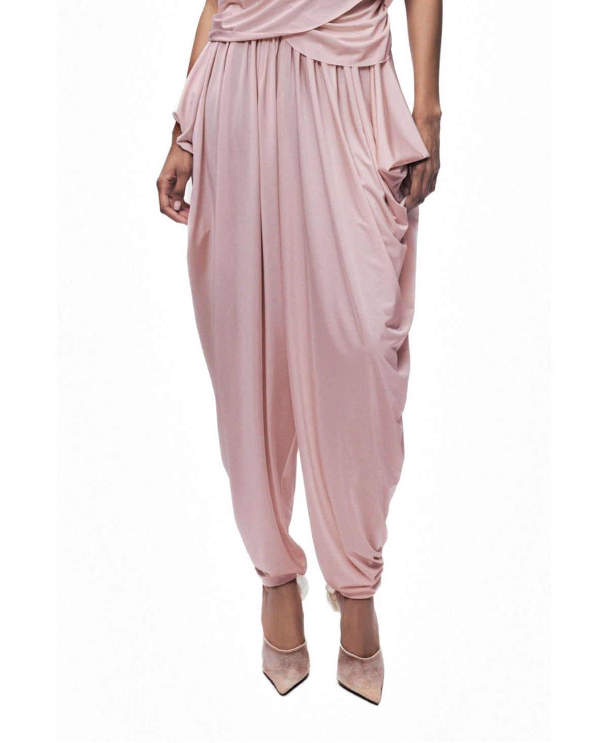 Click here for Nocturne Womens Draped Harem Trousers - Pink prices