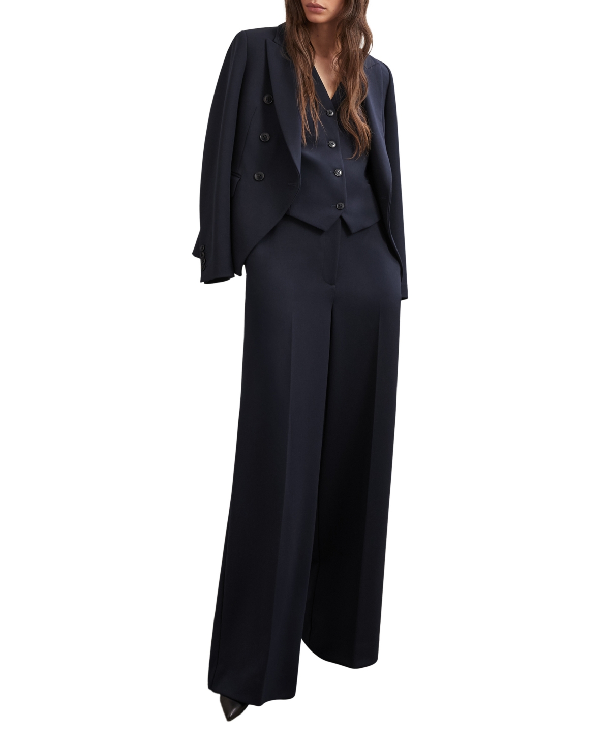 Click here for Reiss Womens Gabi High-Waisted Wide-Leg Suit Pants... prices