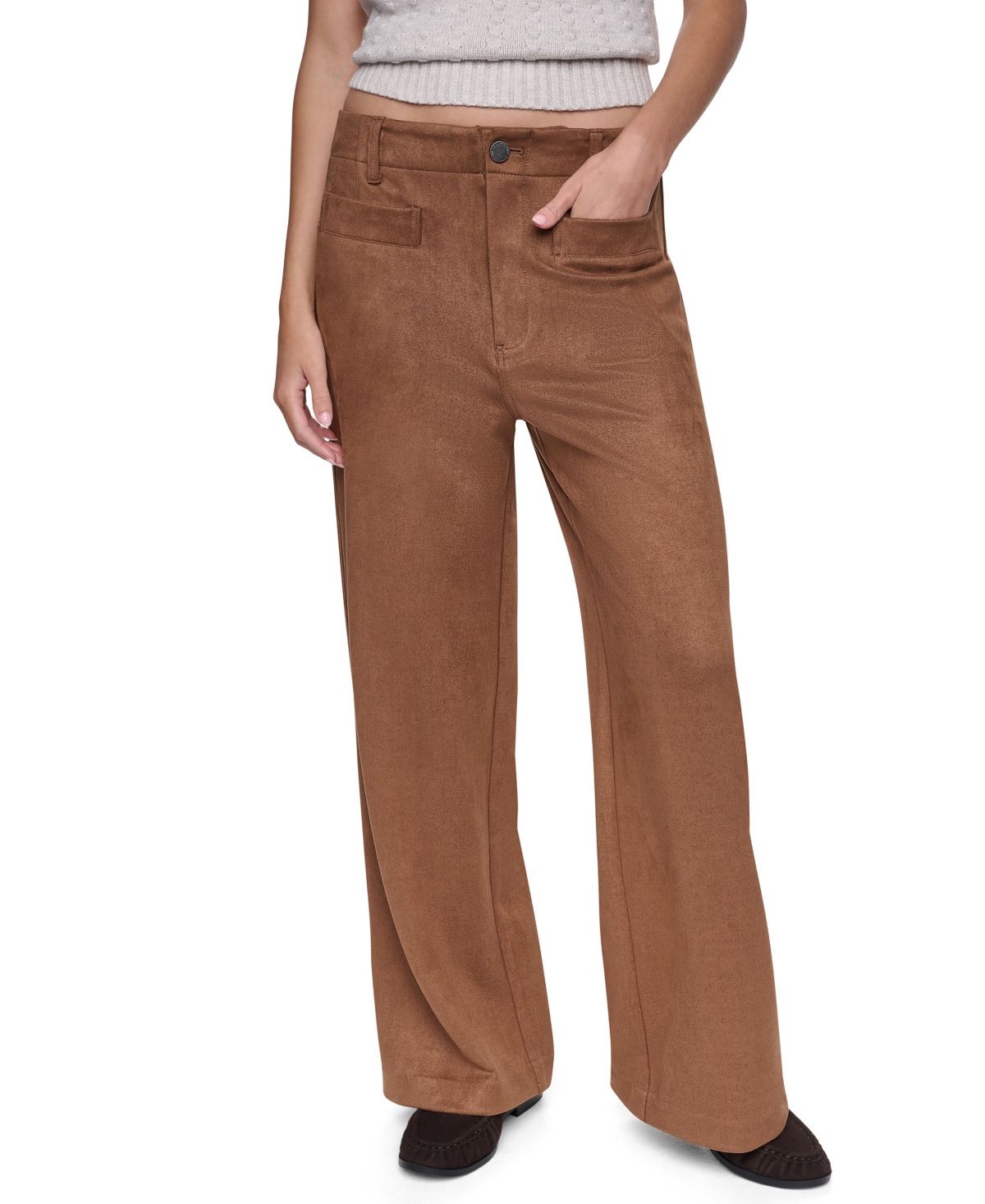 Click here for Dkny Jeans Petite Faux Suede Pull-On Pants - Burnt... prices
