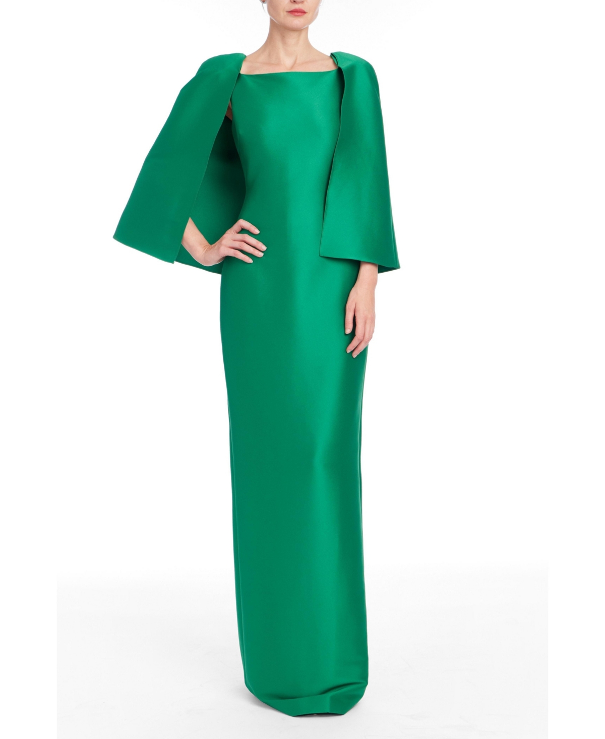 Click here for Badgley Mischka Womens The Cape Sleeve Column Squa... prices