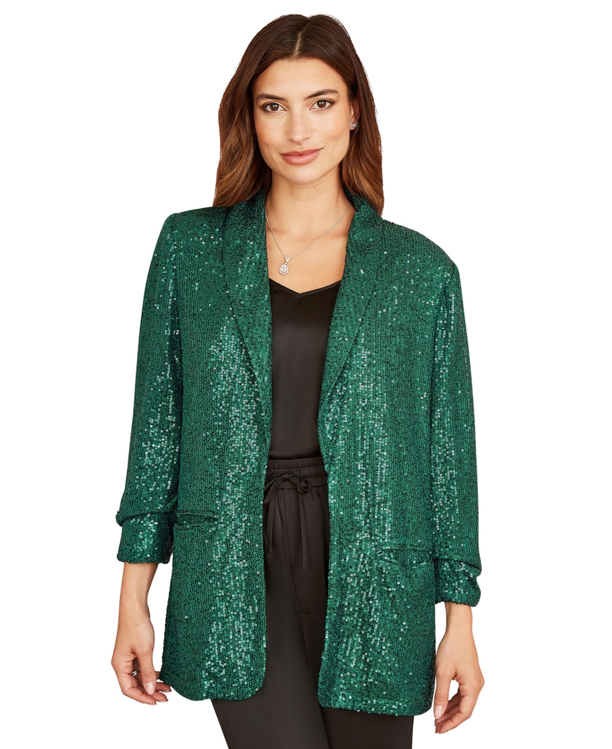 Click here for Yumi Womens Longline Blazer With Pockets - Bright... prices