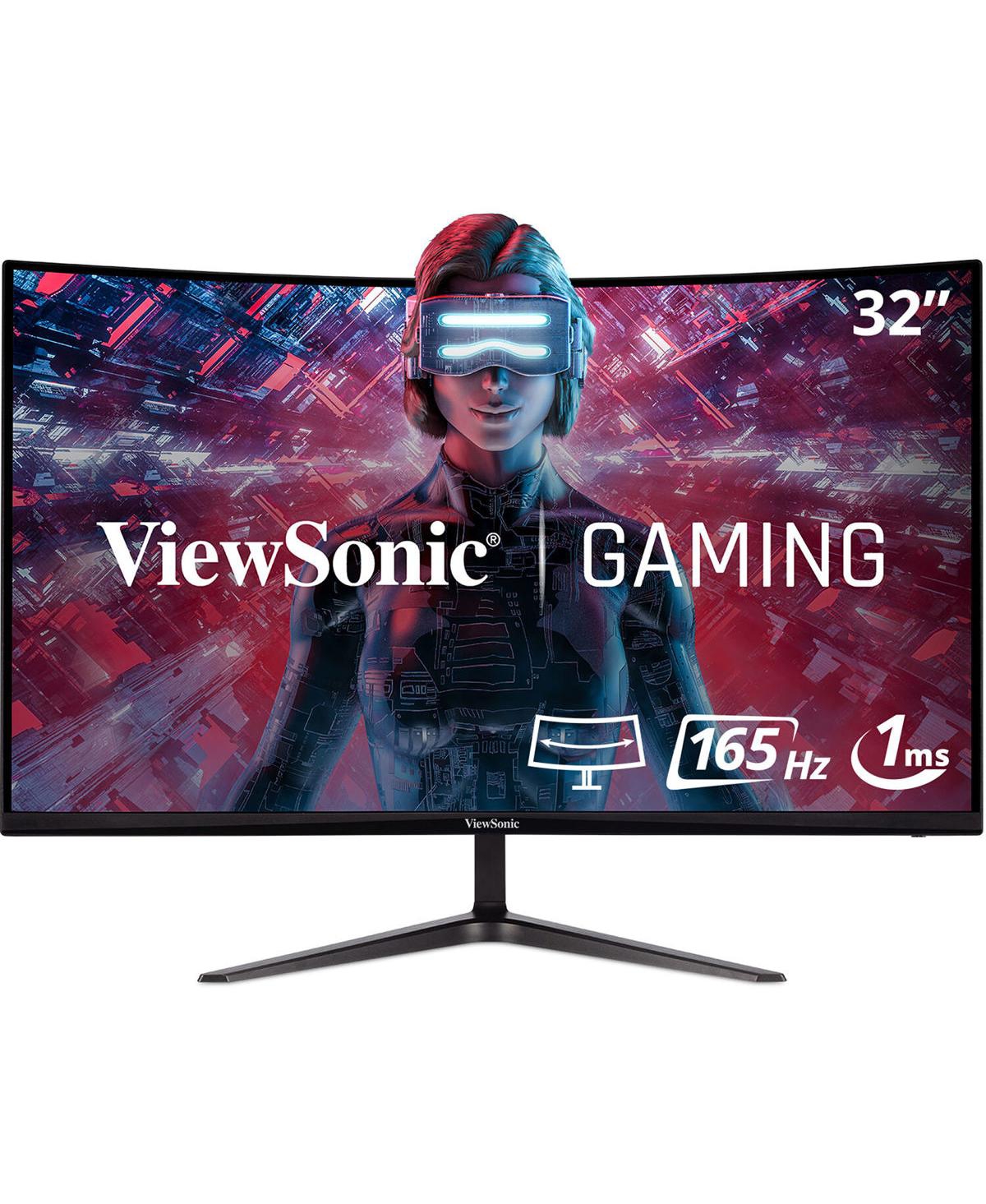 ViewSonic VX3218-PC-MHD 32 Inch Full HD 1080p 165Hz 1ms Curved Gaming Computer Monitor with Adaptive-Sync Eye Care Frameless HDMI and Display Port