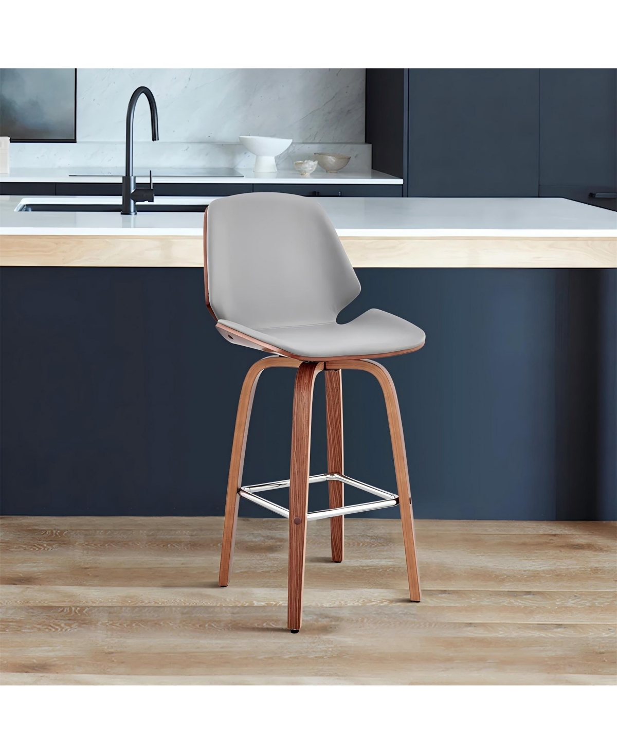 Click here for Clihome Leather Bar Stool with Wood Legs  Modern U... prices