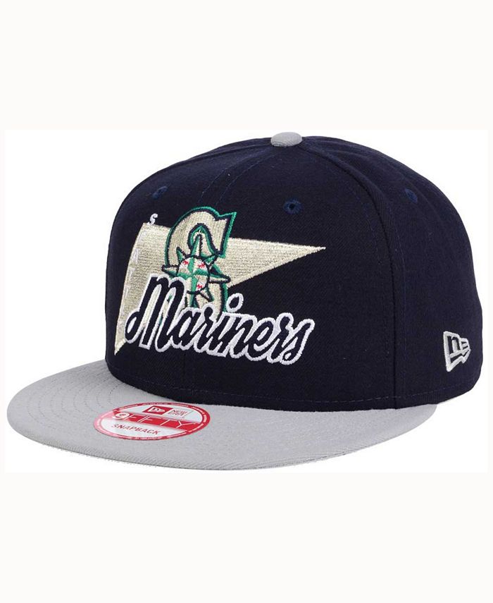 New Era Seattle Mariners Logo Stacker 9FIFTY Snapback Cap - Macy's