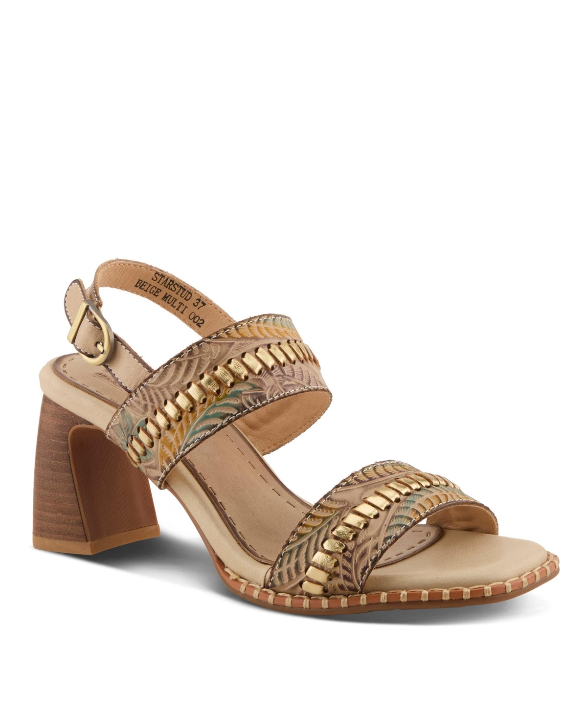 Click here for LArtiste Womens Starstud Sandal - Beige multi prices