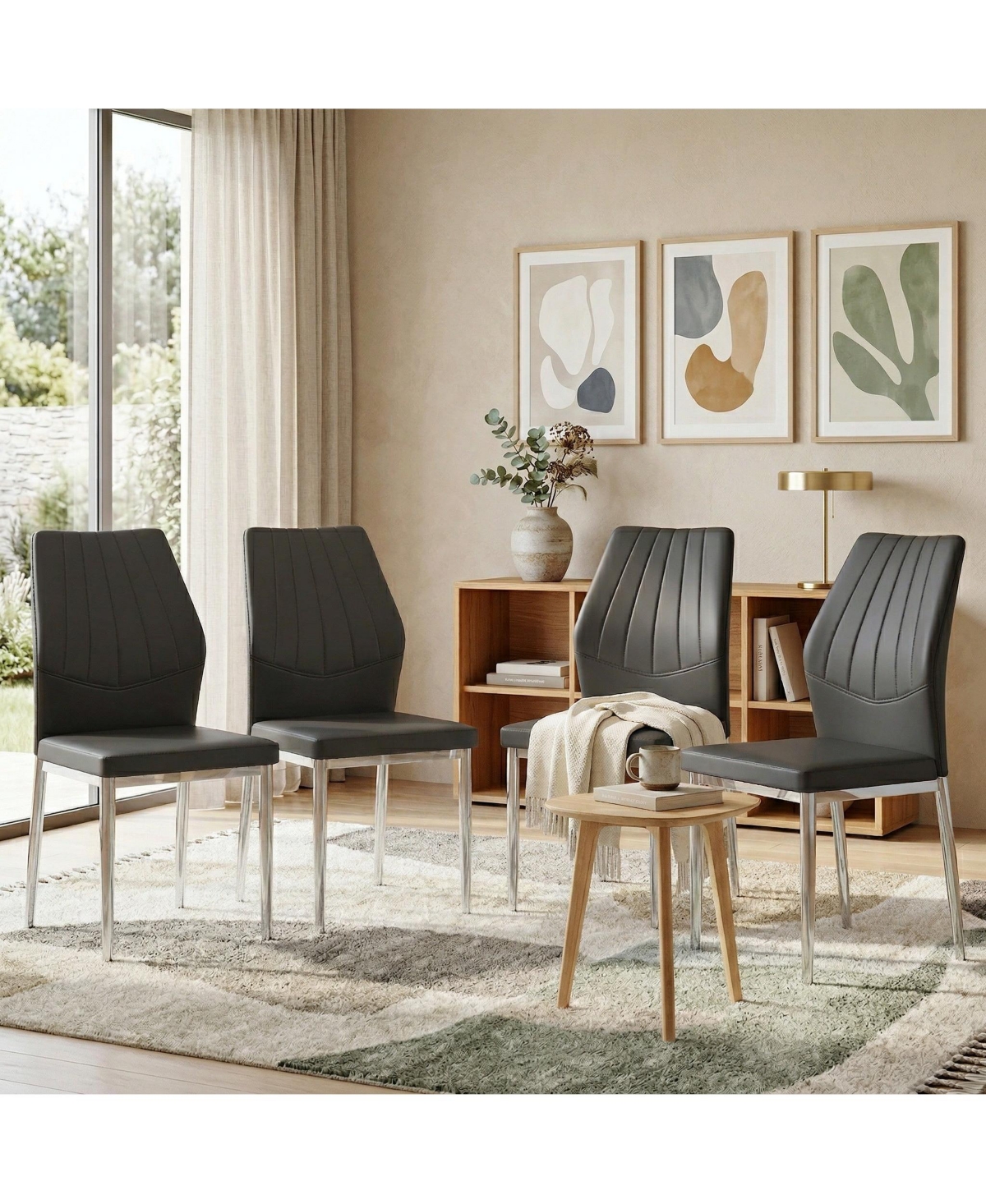 Click here for Sailvan Dining Chairs - Ergonomic Pu Backrest - Bl... prices