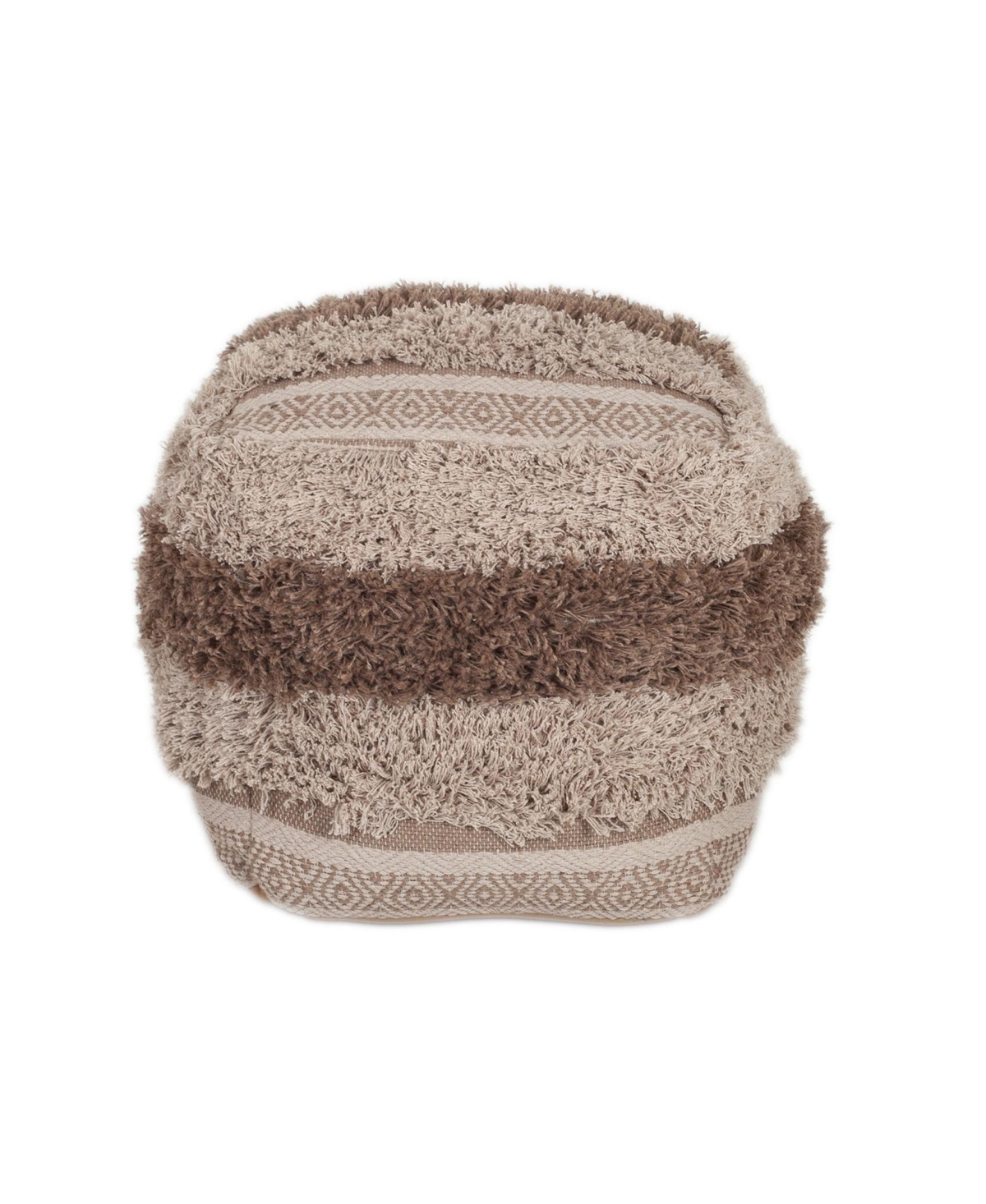 Click here for HomeRoots 18 Striped Pouf Ottoman - No prices