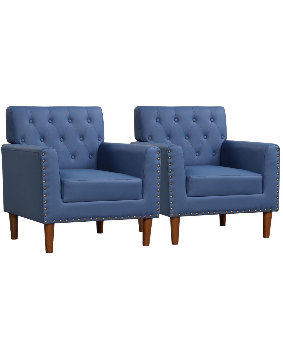Click here for Gymax 2Piece Mid Century Modern Accent Chair With... prices