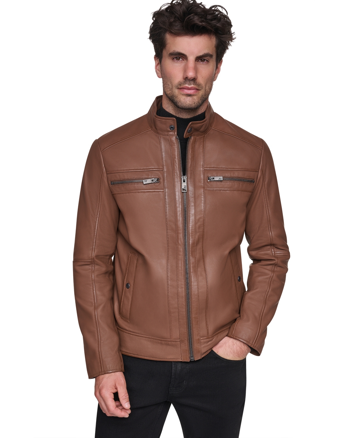 Click here for Marc New York Mens Sueded Finish Zip Chest Jacket... prices
