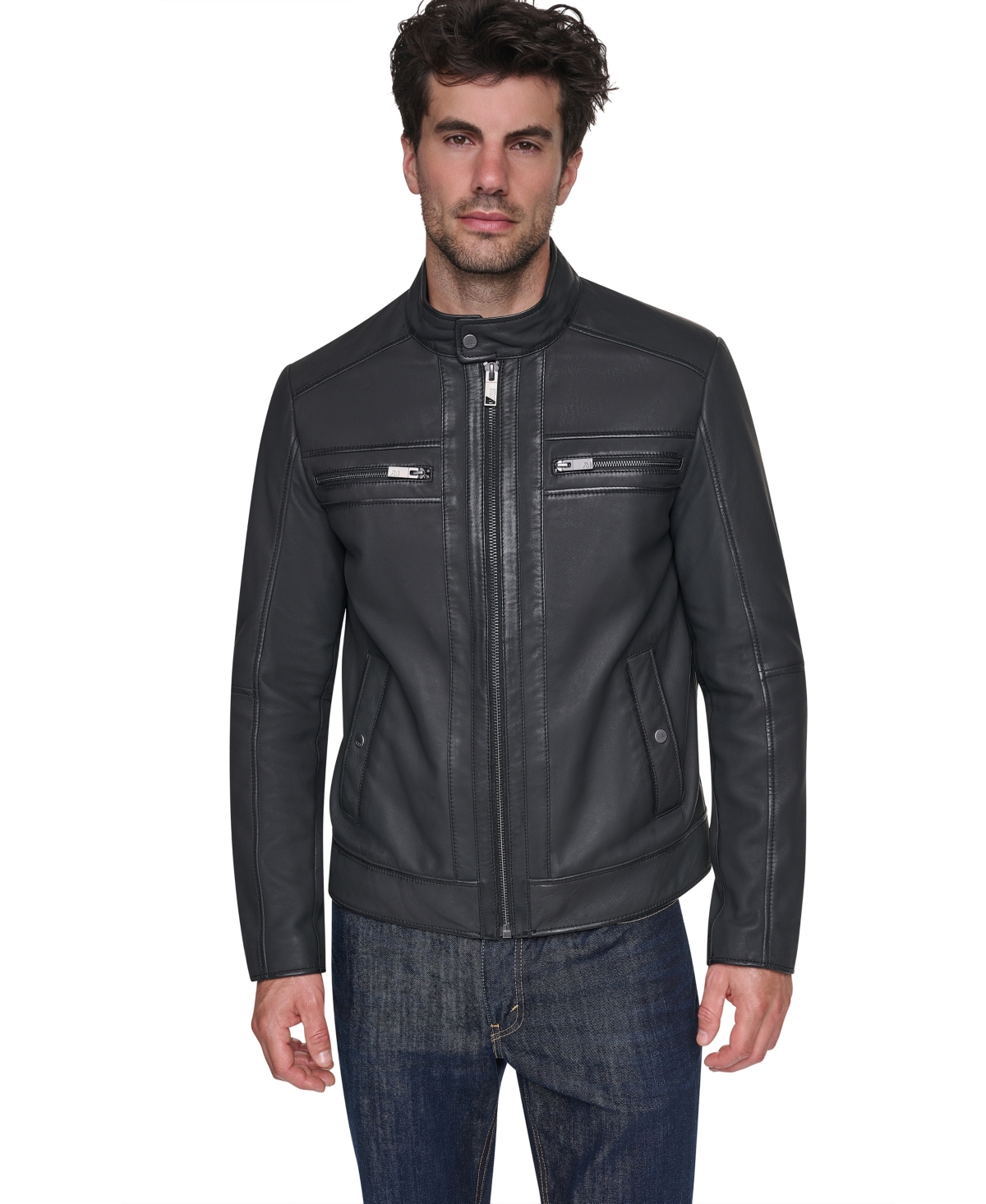 Click here for Marc New York Mens Sueded Finish Zip Chest Jacket... prices