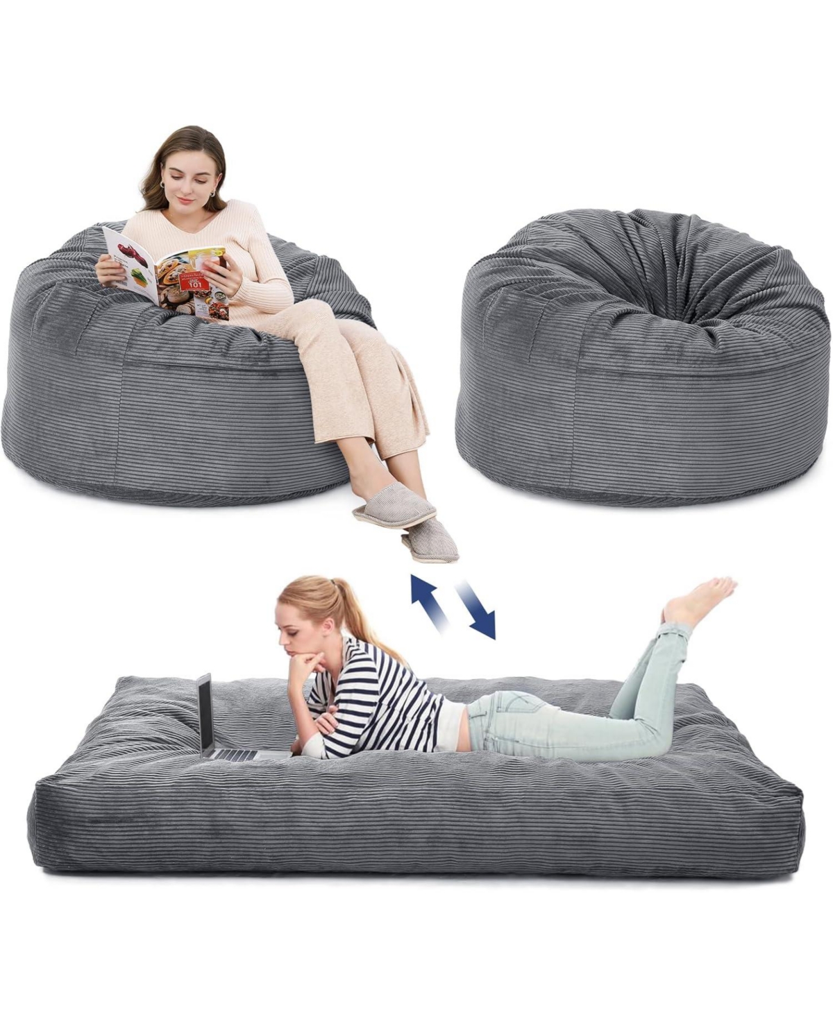 Click here for gaomon 2 in 1 Bean Bag Chairs for Adults  Large Be... prices