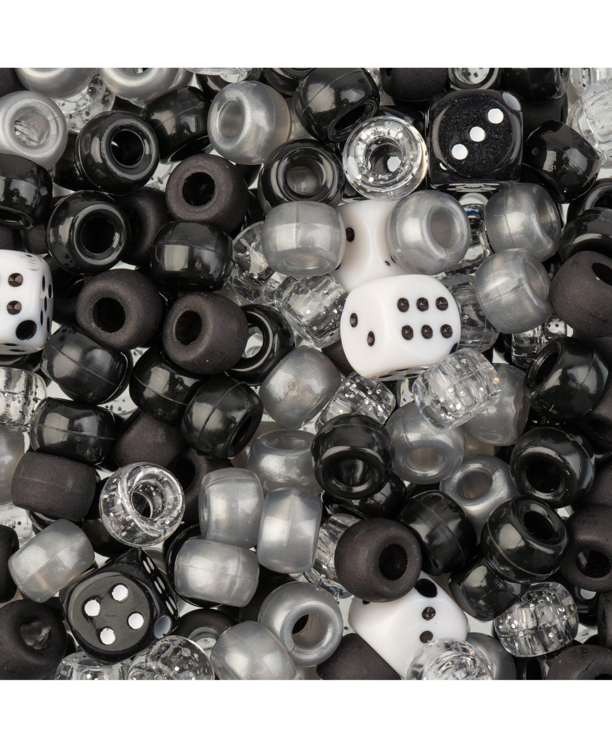 Click here for John Bead 6x9mm Mix Plastic Pony Beads  120g - Bla... prices