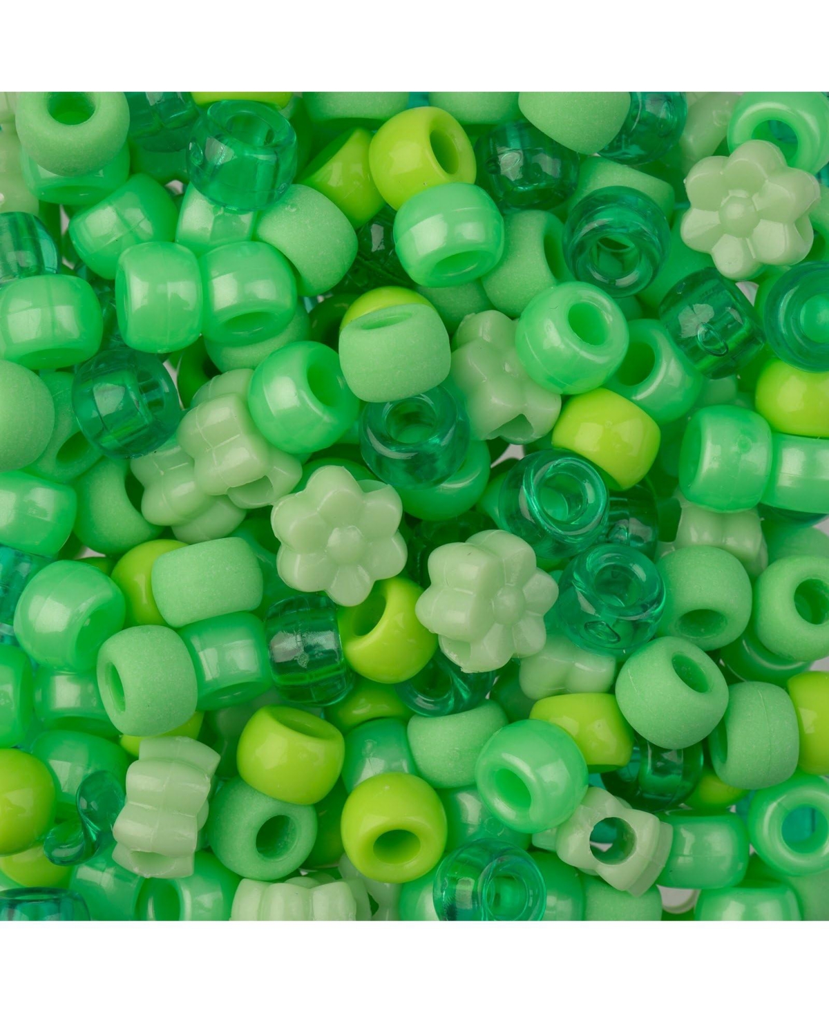 Click here for John Bead 6x9mm Mix Plastic Pony Beads  120g - Gre... prices