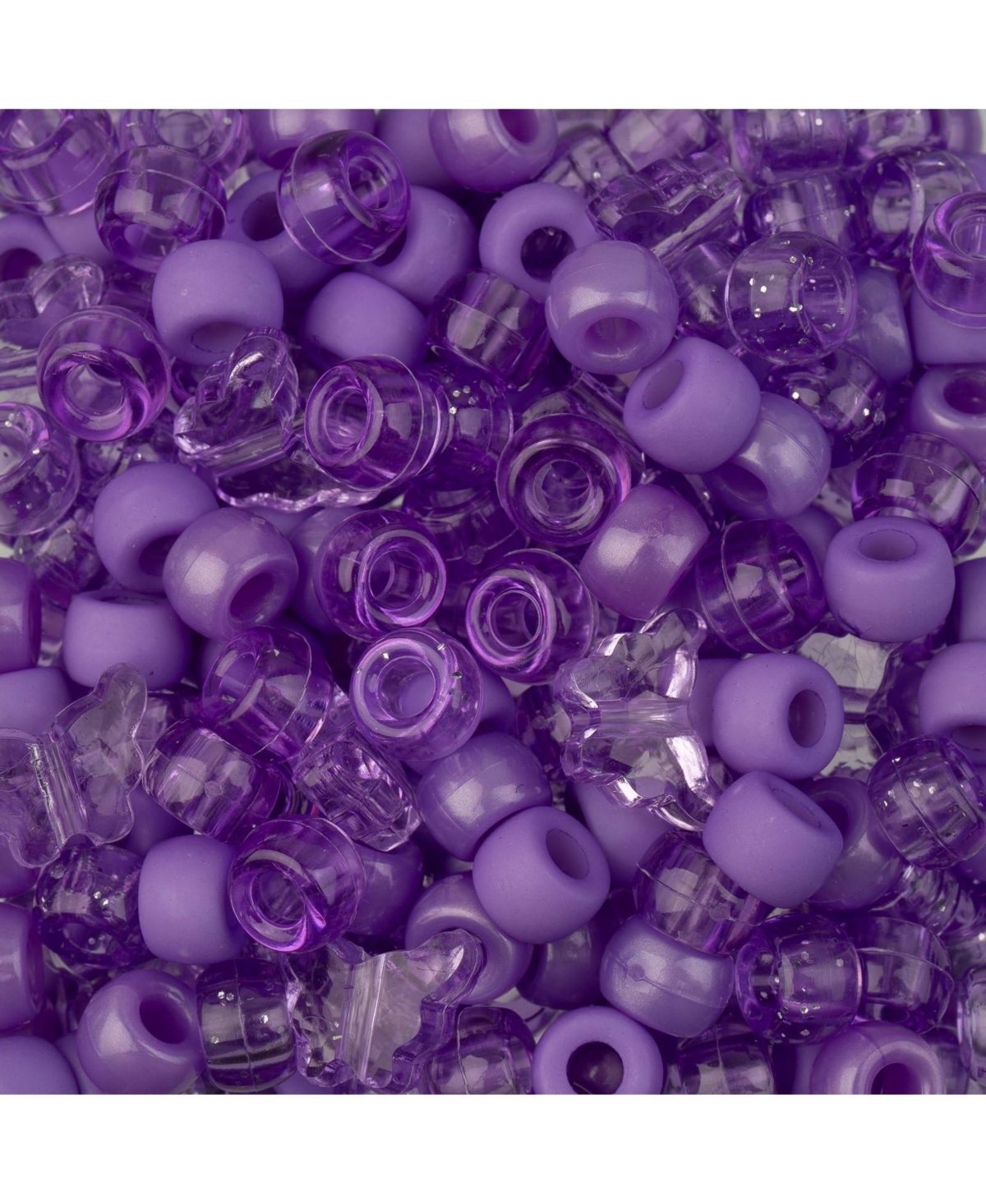 Click here for John Bead 6x9mm Mix Plastic Pony Beads  120g - Pur... prices