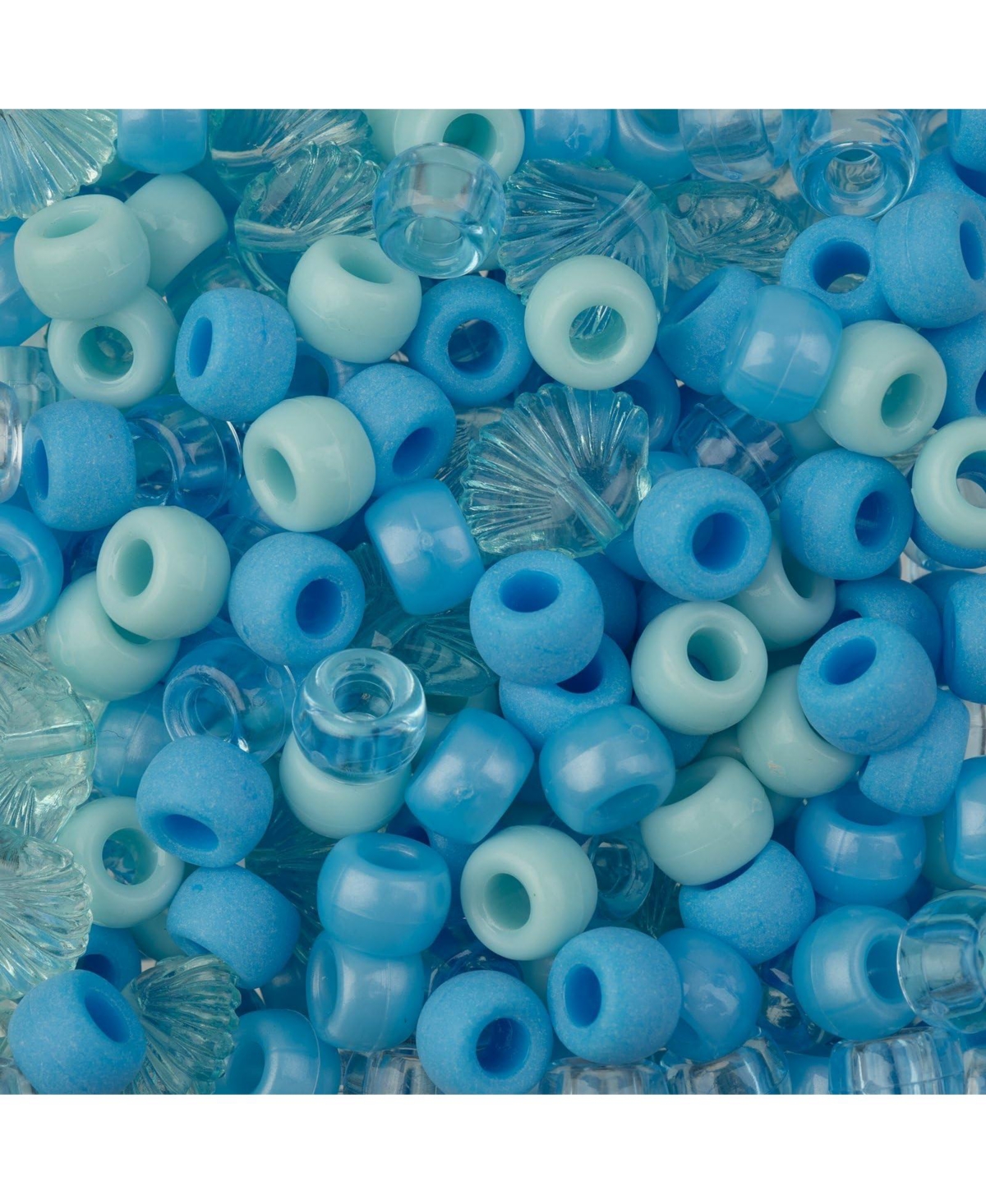 Click here for John Bead 6x9mm Mix Plastic Pony Beads  120g - Blu... prices