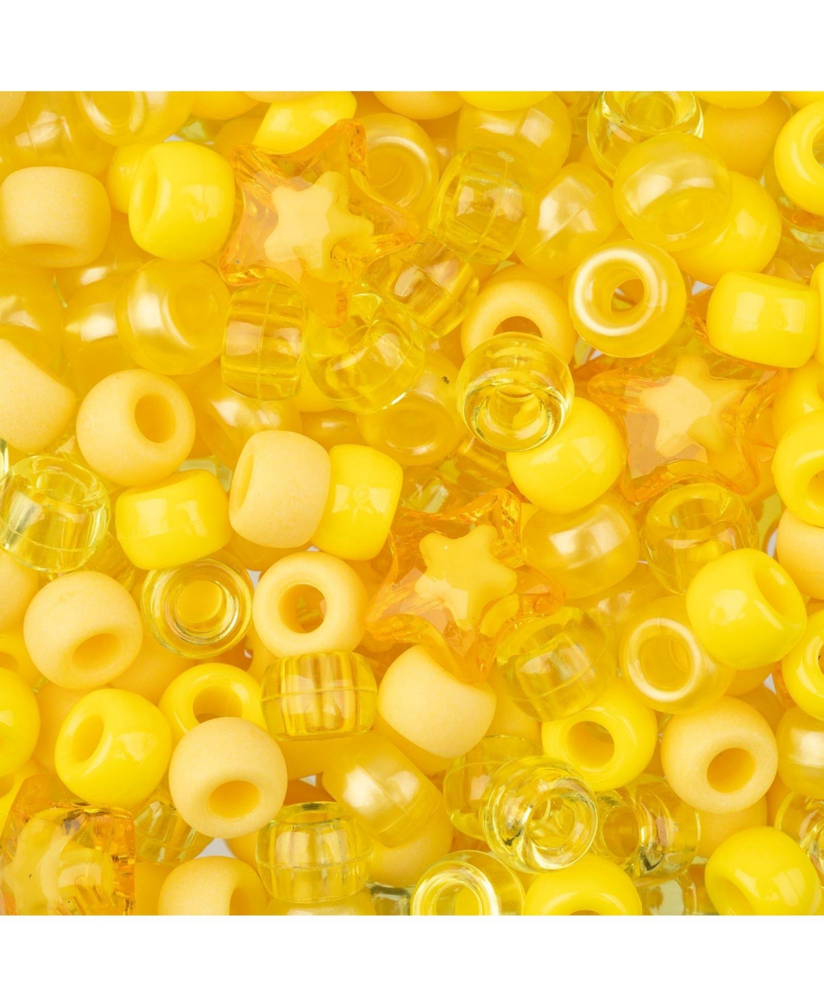 Click here for John Bead 6x9mm Mix Plastic Pony Beads  120g - Yel... prices