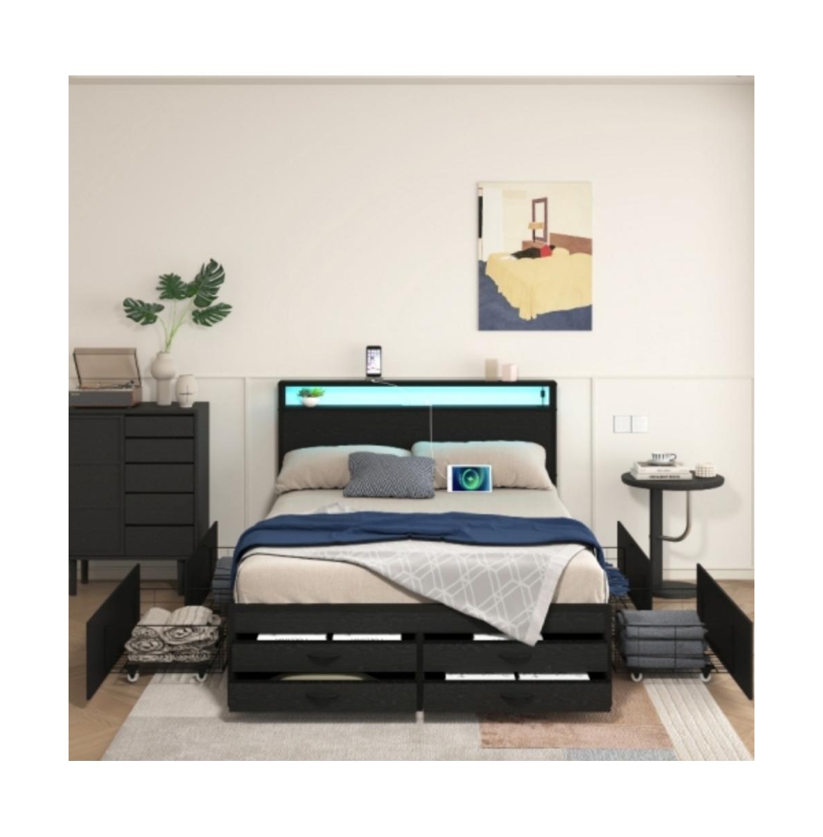 Click here for Lucky One Queen Size Bed Frame with 8 Storage Draw... prices