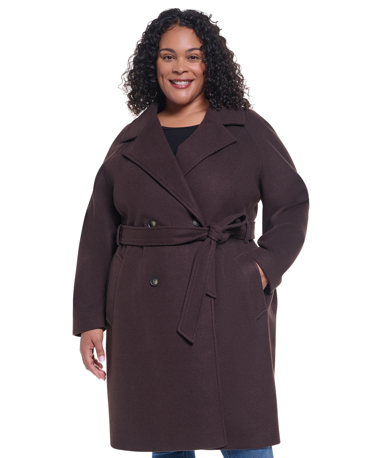 Click here for Dkny Womens Notch Collar Coat - Bitter prices