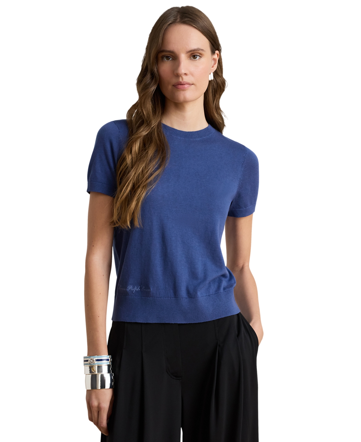 Click here for Lauren Ralph Lauren Petite Short-Sleeve Sweater -... prices