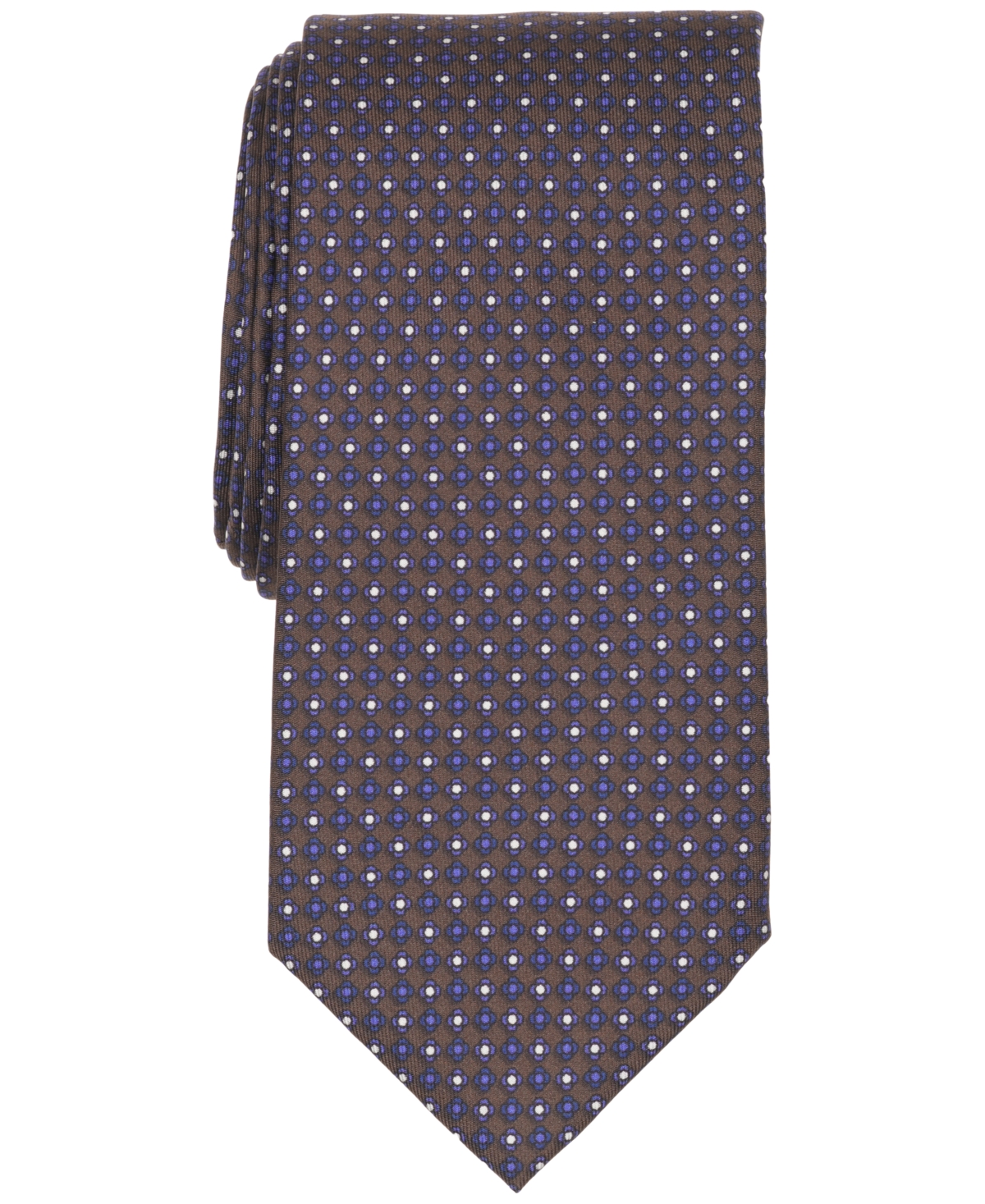 Click here for Club Room Mens River Neat Print Classic Tie - Brow... prices